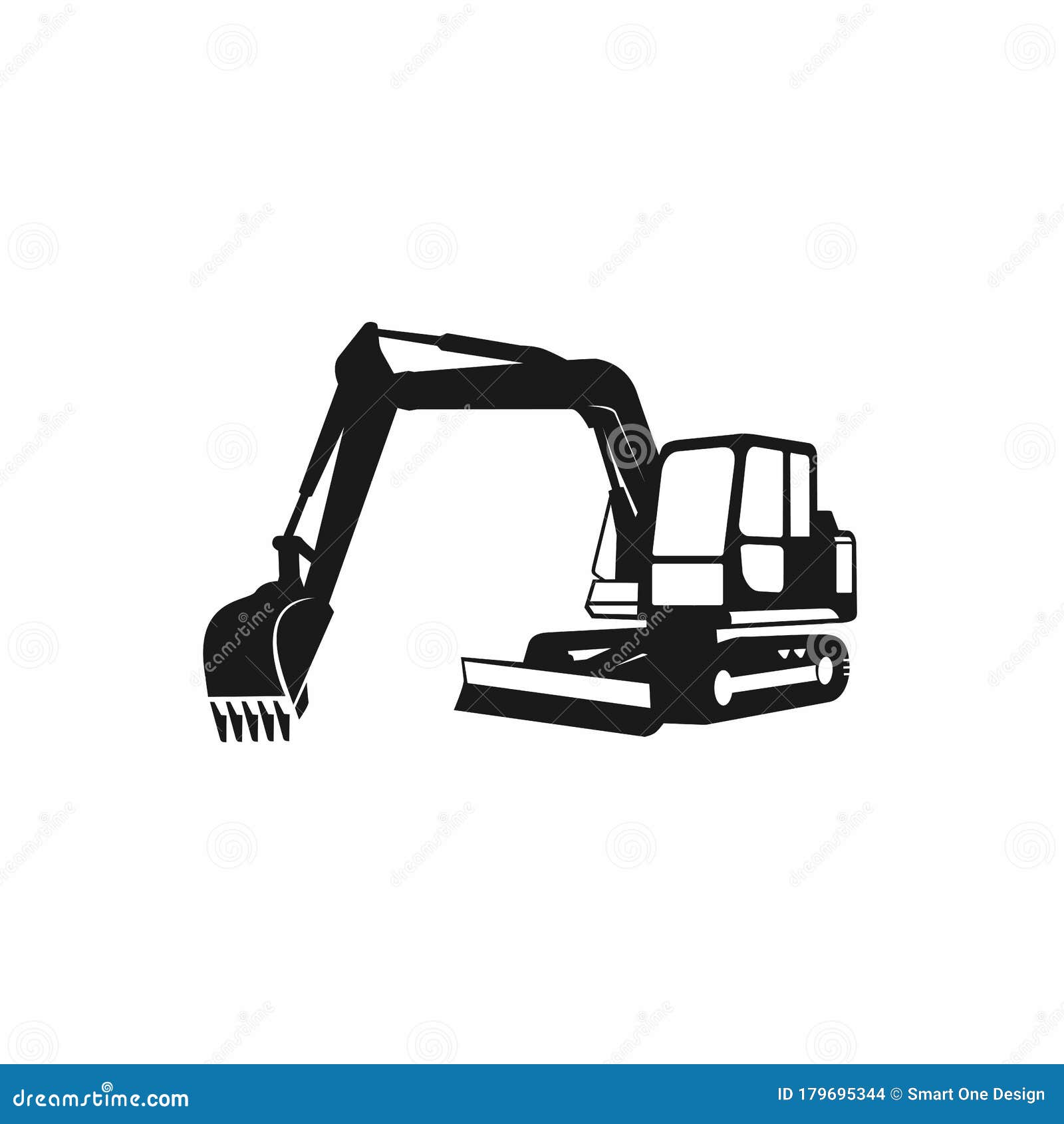 Excavator and Backhoe Logo Vector Template Stock Vector - Illustration ...