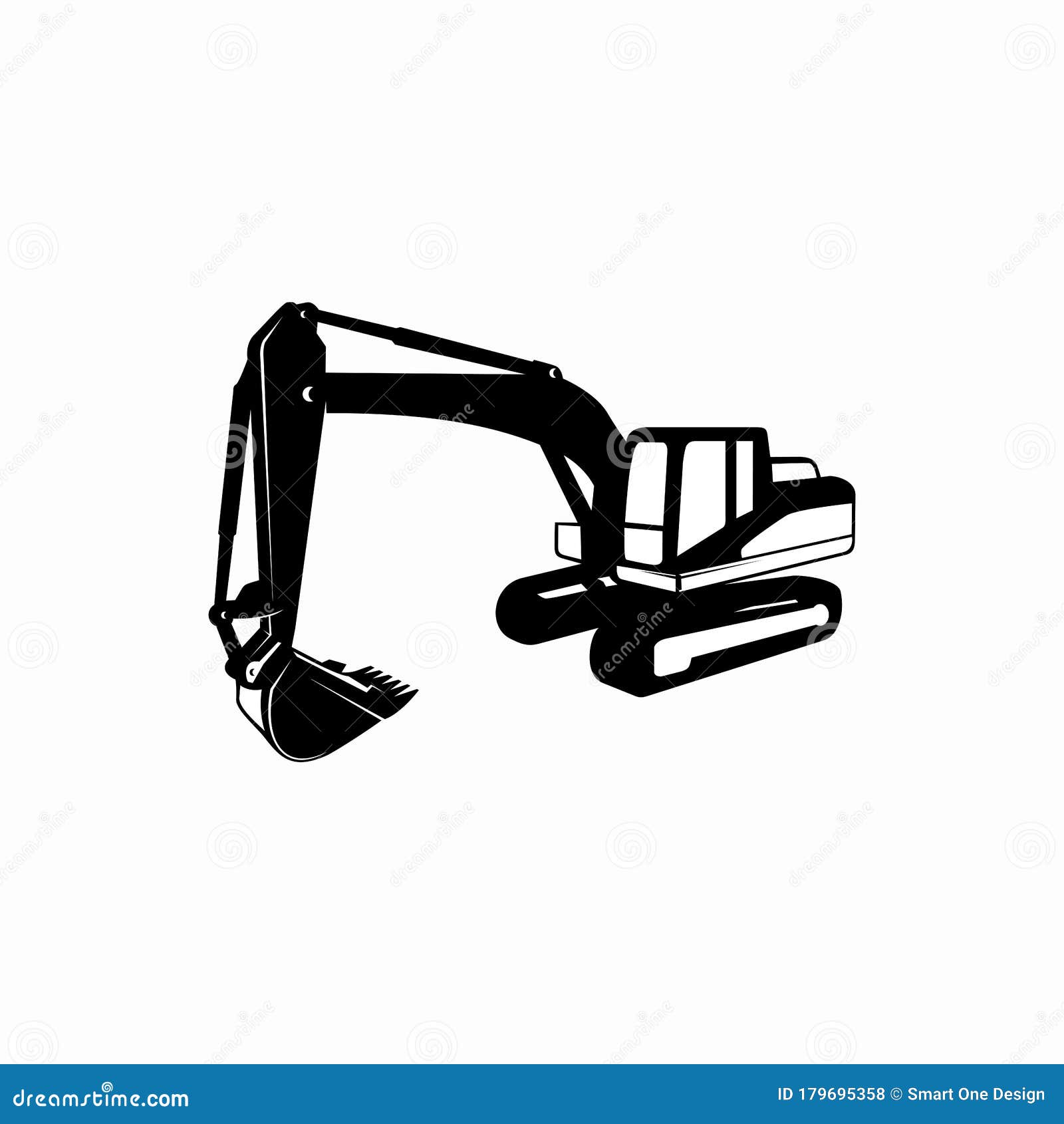 Excavator and Backhoe Logo Vector Template Stock Vector - Illustration ...