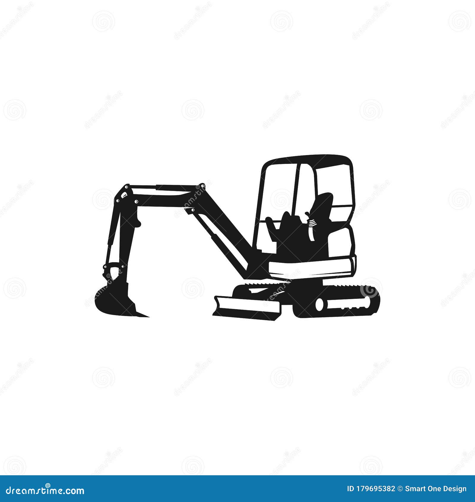 Excavator and Backhoe Logo Vector Template Stock Vector - Illustration ...
