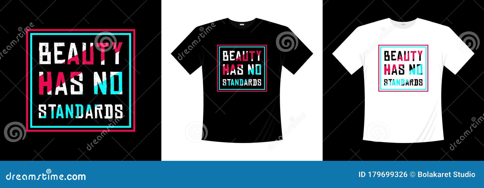 Beauty Has No Standards Typography T-shirt Design Stock Vector ...