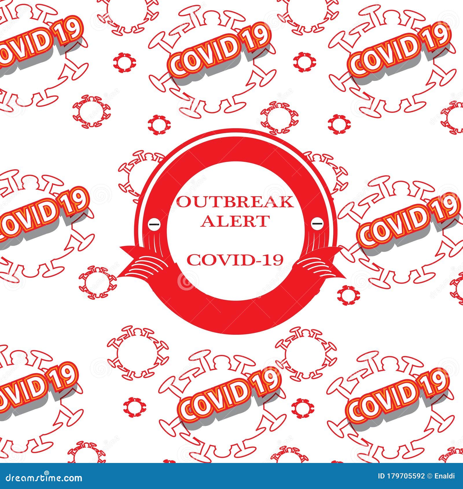 Covid19 Outbreak Alert Pattern Background Stock Vector - Illustration ...