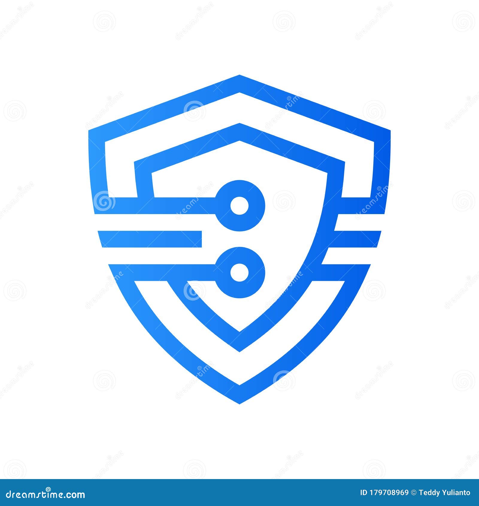 Blue Techno Security Shield Logo Stock Vector - Illustration of digital ...