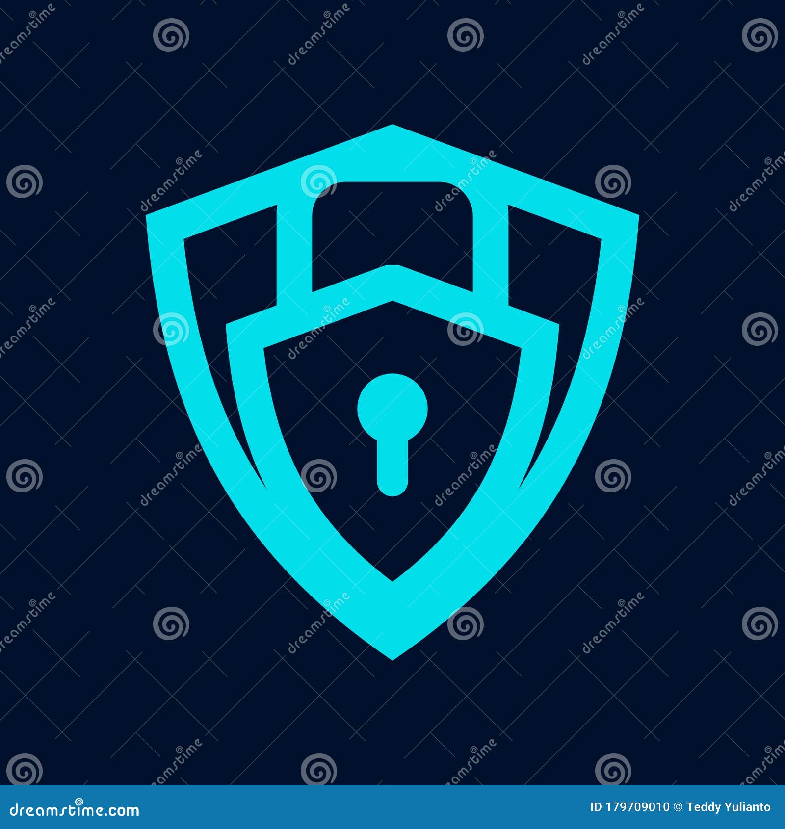 Blue Security and Lock Logo Stock Vector - Illustration of emblem ...
