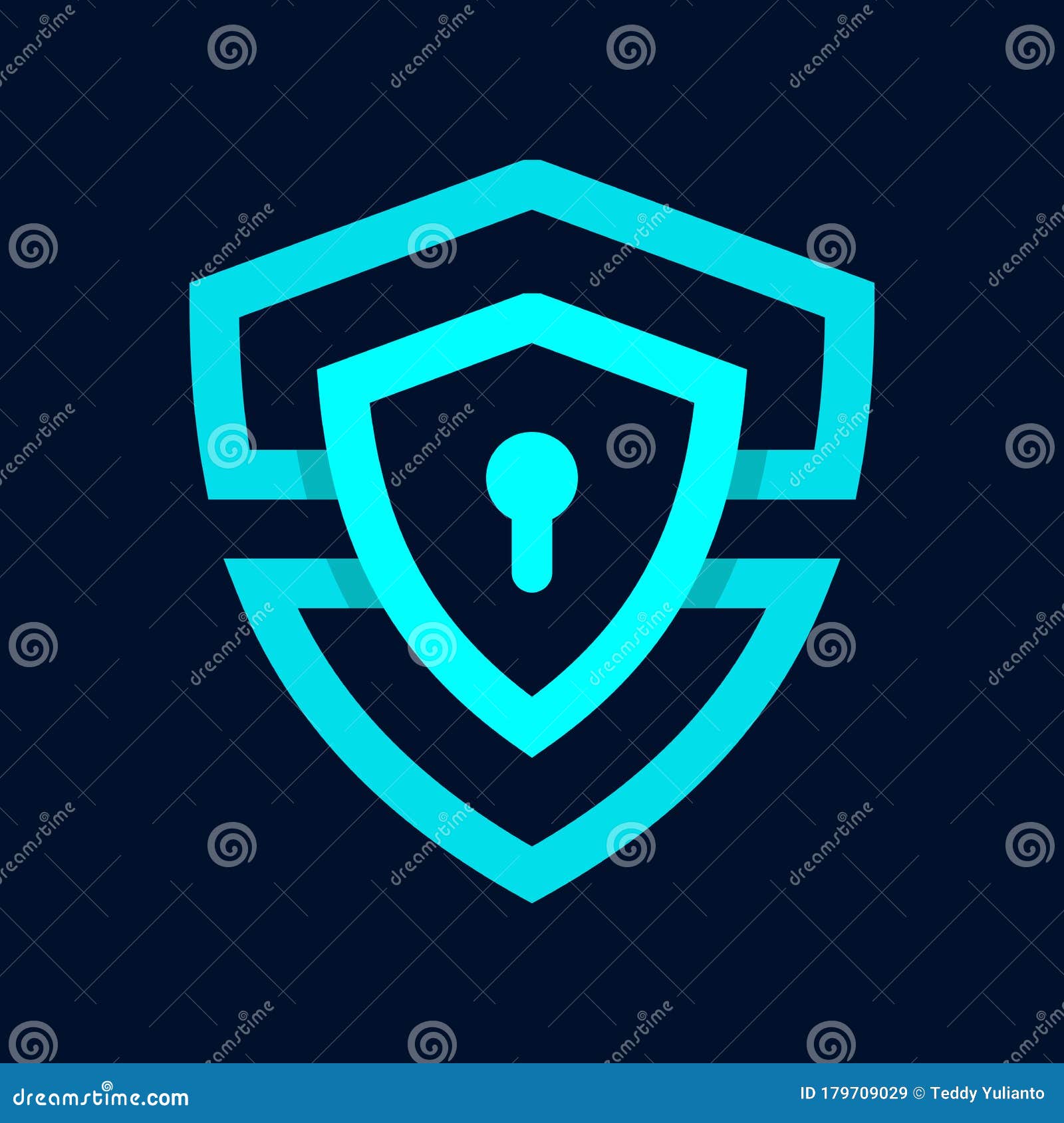 Blue Security and Lock Logo Stock Vector - Illustration of care ...