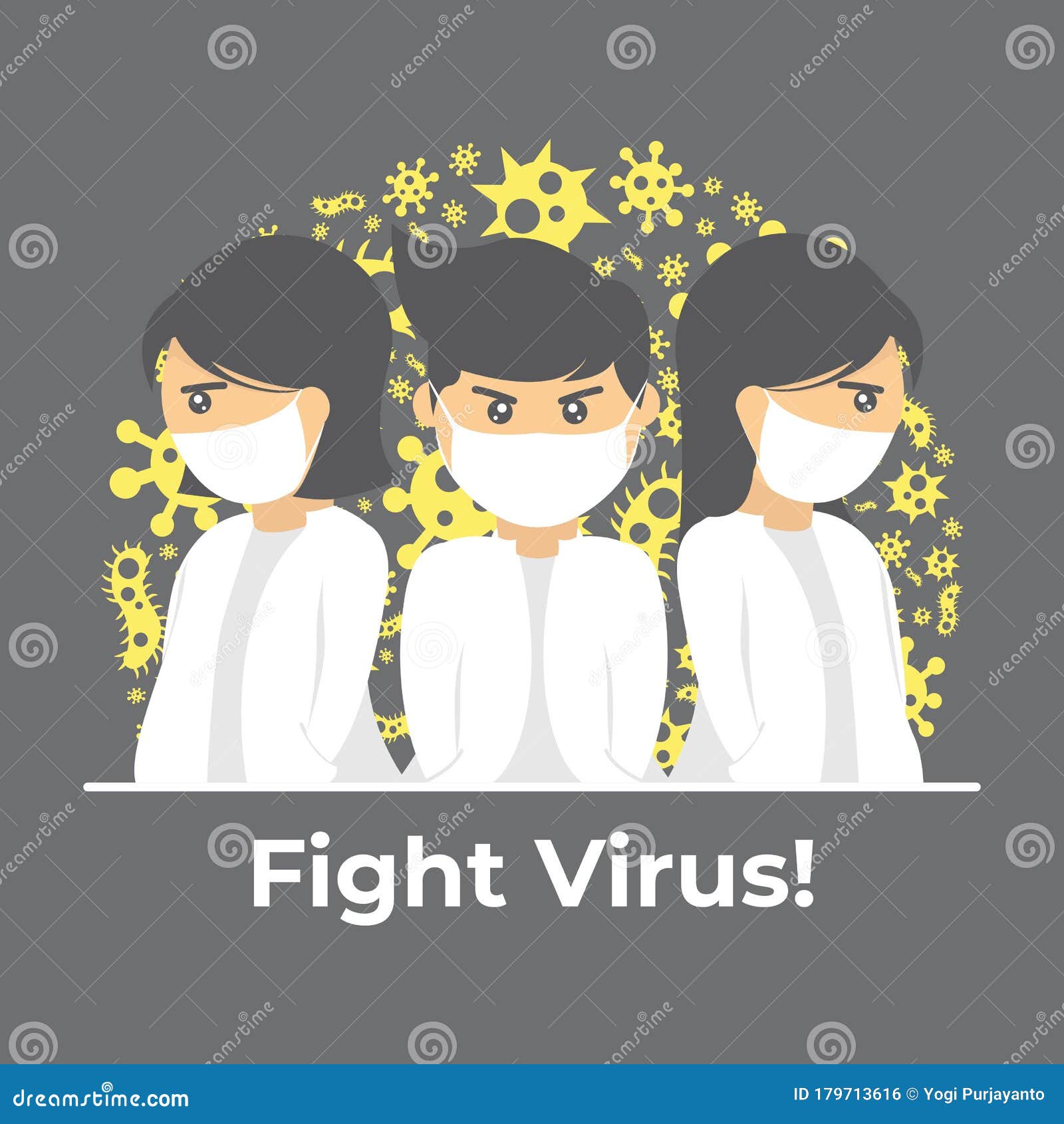 Doctor Fight Virus Virus Concept. Corona Viruses Vaccine Concept. Stock ...