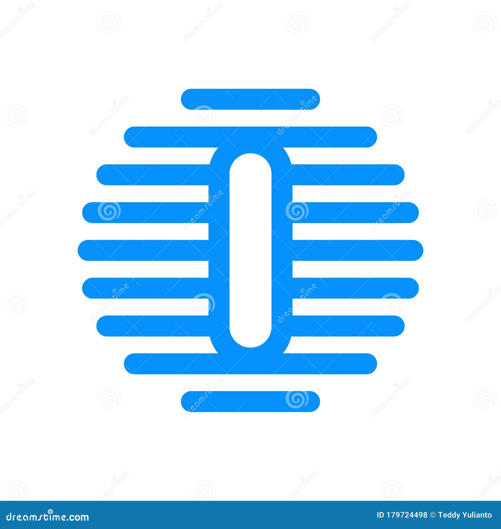 Initial I Circle Straight Line Logo Stock Vector - Illustration of ...