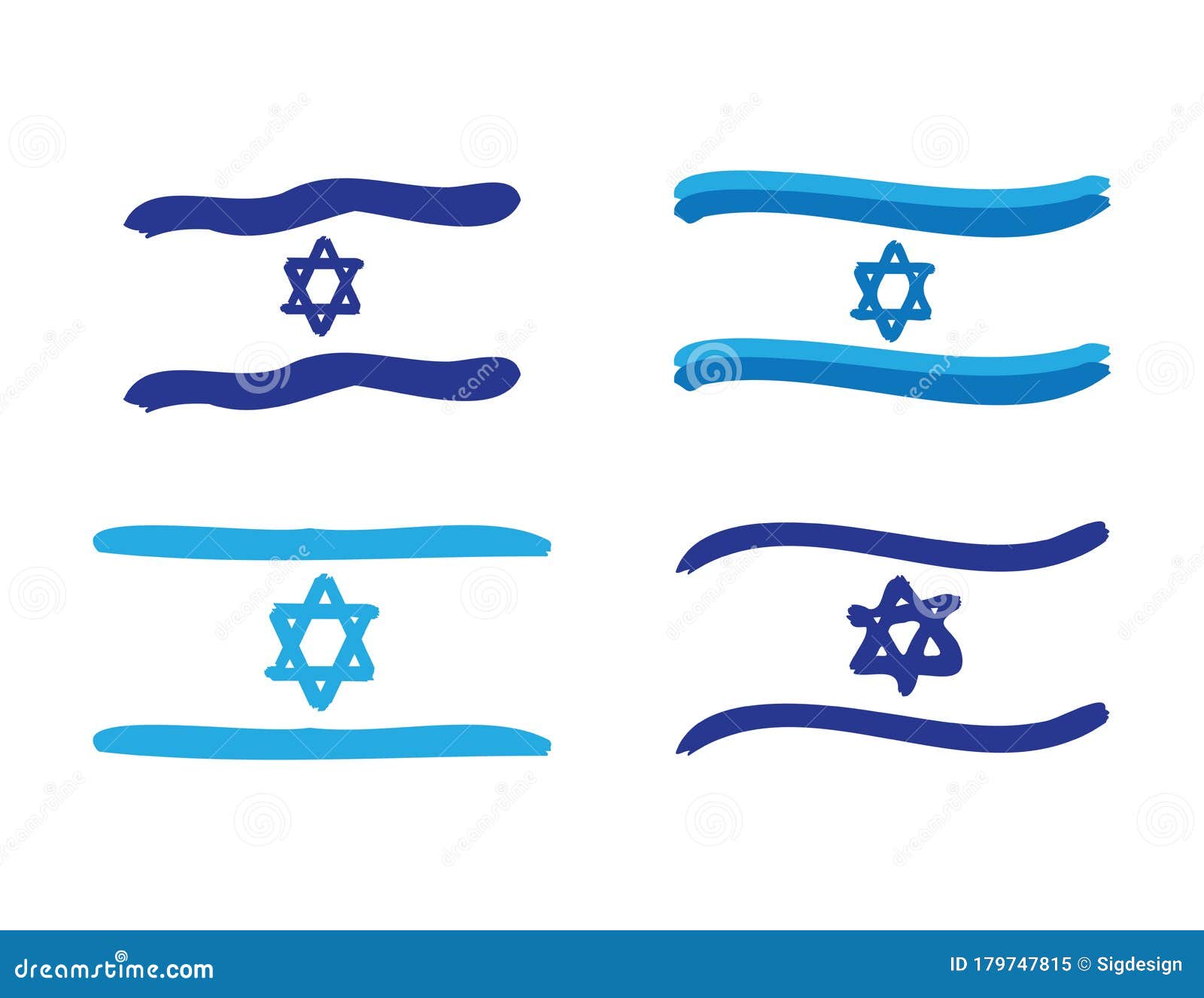 Israeli Flags On A Dark Mournful Background. Symbols Of Israel Based On ...