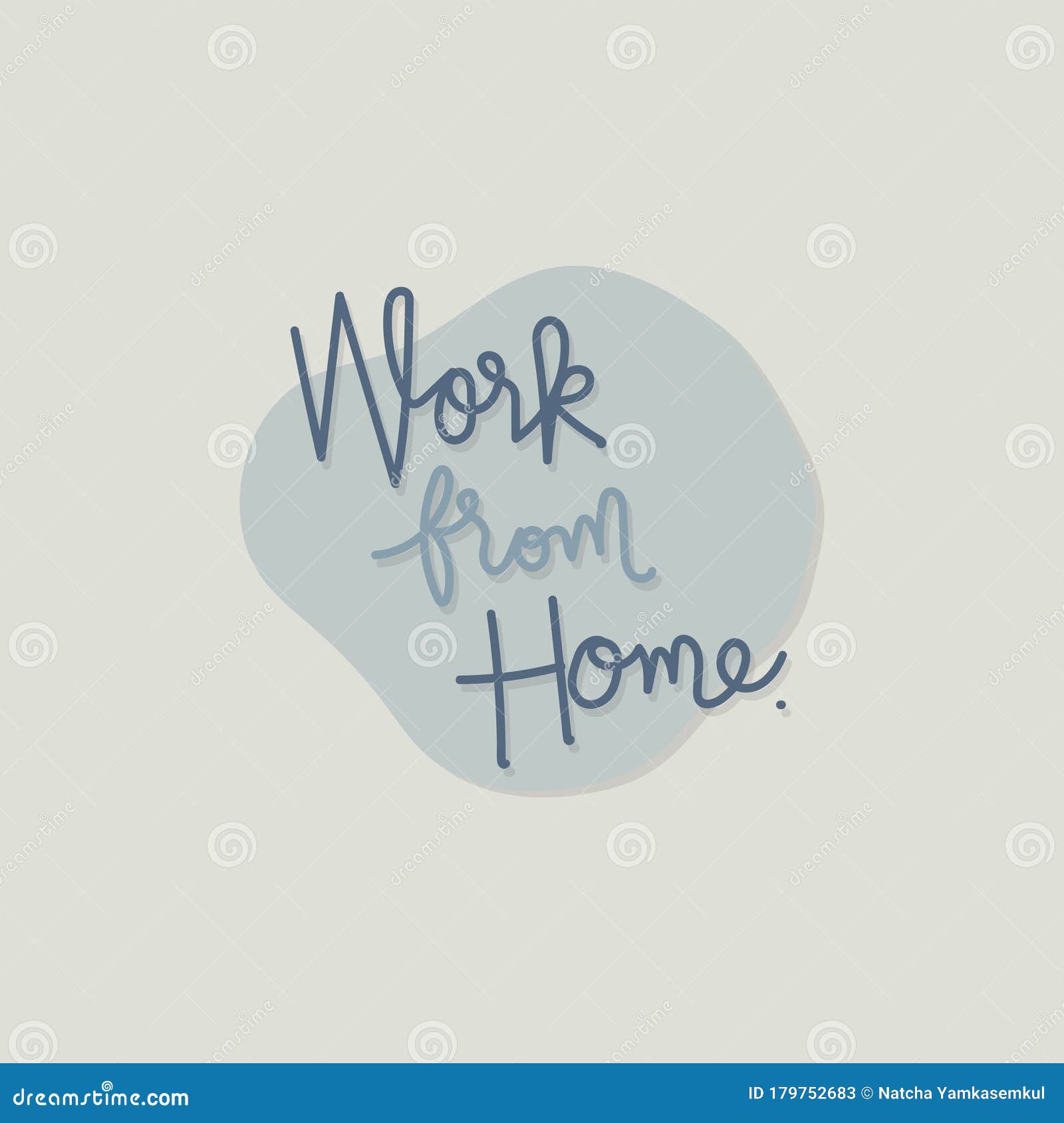 Work from Home Type on Green Background Stock Vector - Illustration of ...