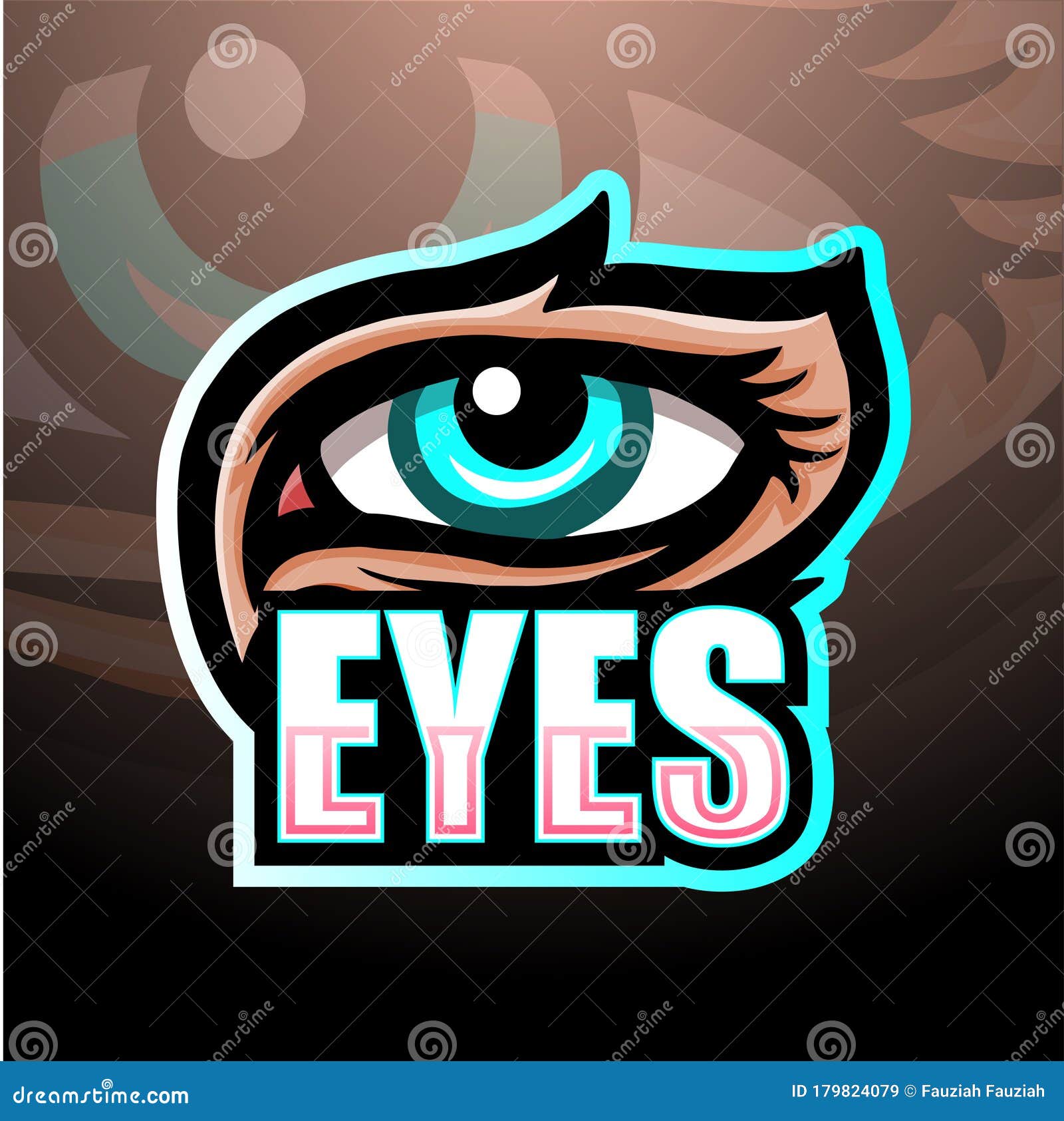 Eyes Mascot Esport Logo Design Stock Vector - Illustration of club ...