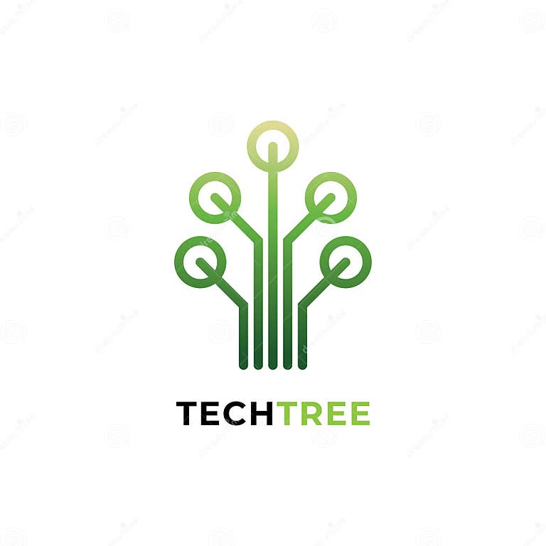 Modern Abstract Tree Symbol Logo R Template Stock Vector - Illustration ...