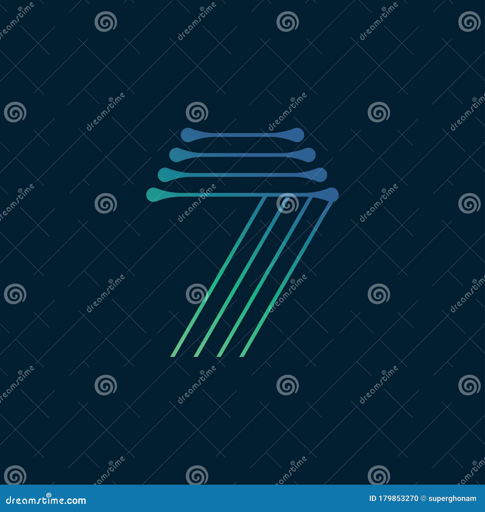 Modern Seven Icon Logo Template Stock Vector - Illustration of modern ...