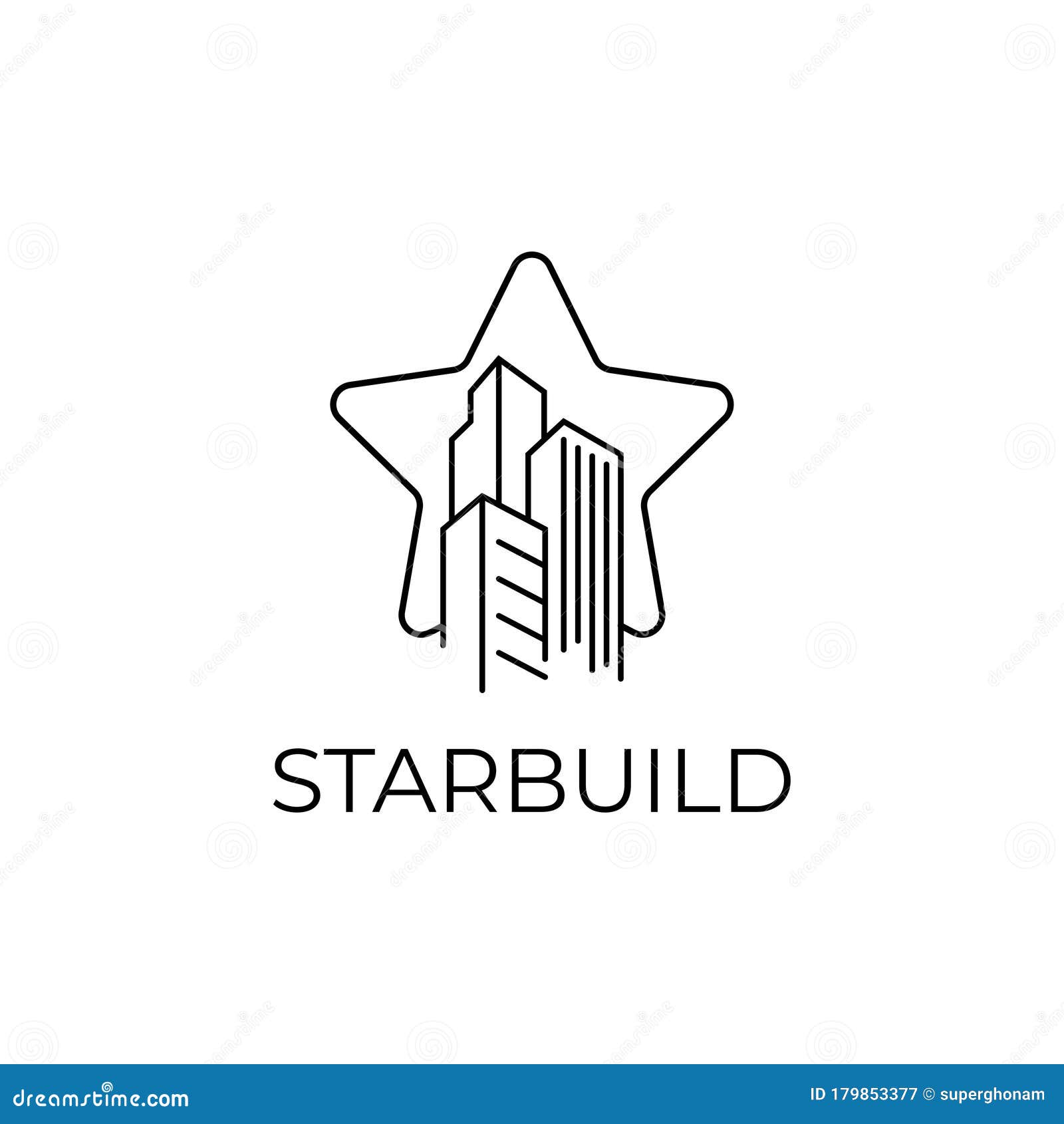 Star Build Logo Design Vector Template Stock Vector - Illustration of ...