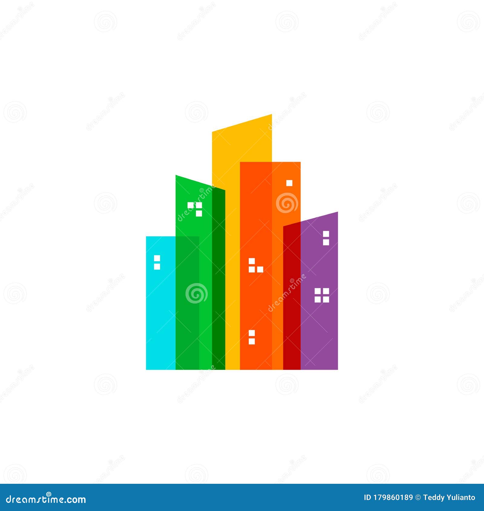 Colorful Urban / City Building Logo Stock Vector - Illustration of ...
