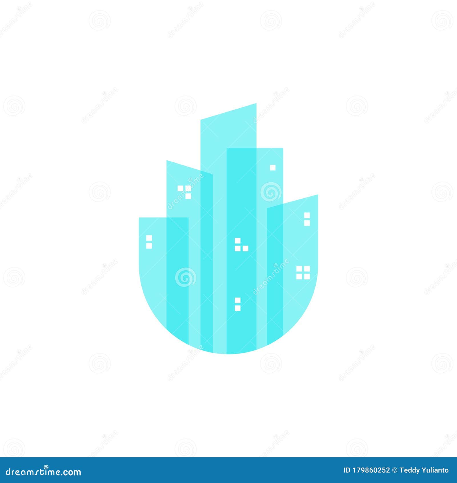 Blue Urban / City Building Logo Stock Vector - Illustration of colorful ...