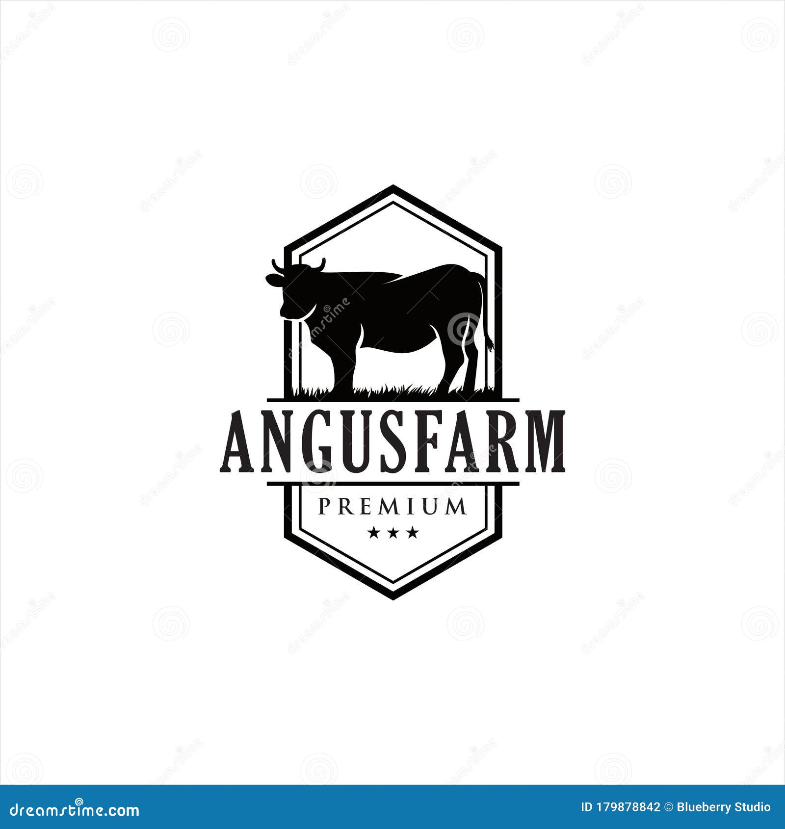Black Angus Logo Design Template Cow Farm Logo . Angus Cow Logo ...