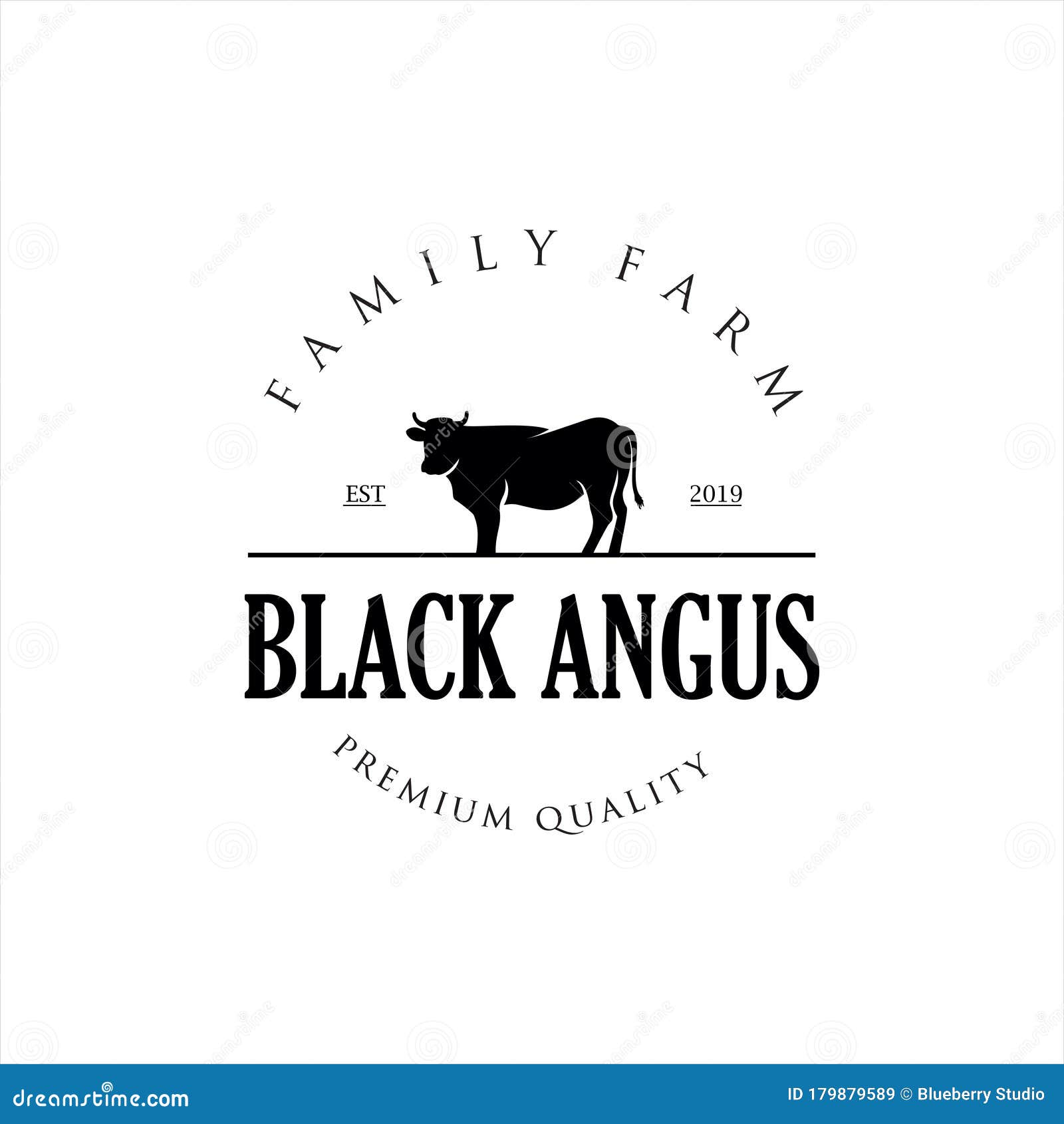 Black Angus Logo Design Template Cow Farm Logo . Angus Cow Logo ...