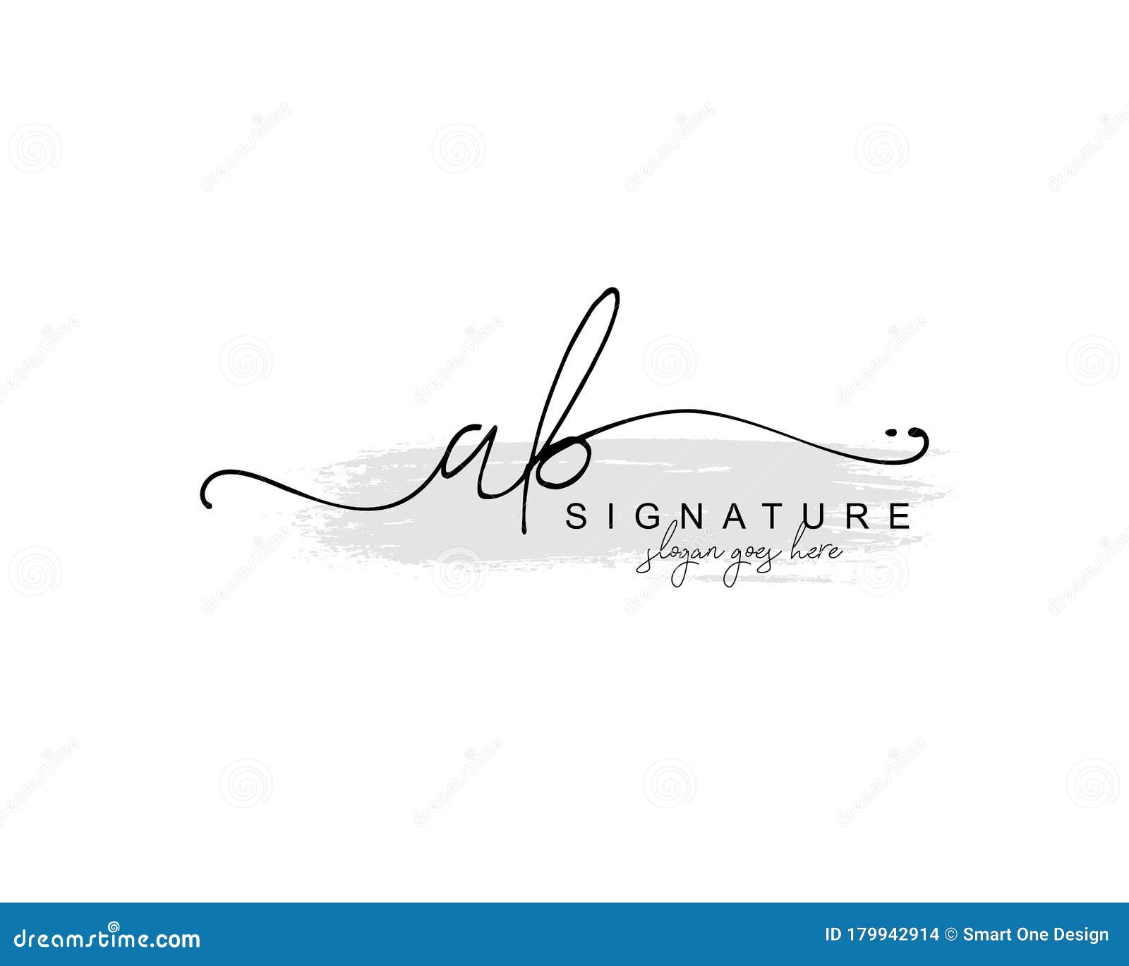 Initial AB Signature Logo Template Vector Stock Vector - Illustration ...