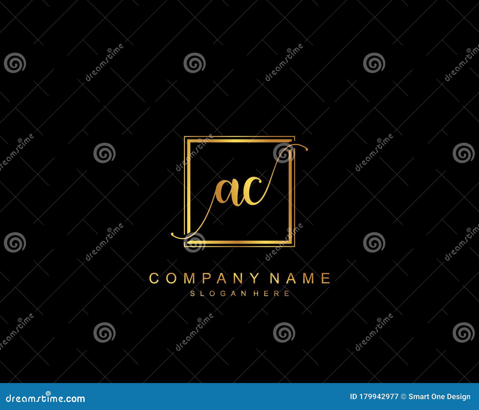 Initial AC Signature Logo Template Vector Stock Vector - Illustration ...
