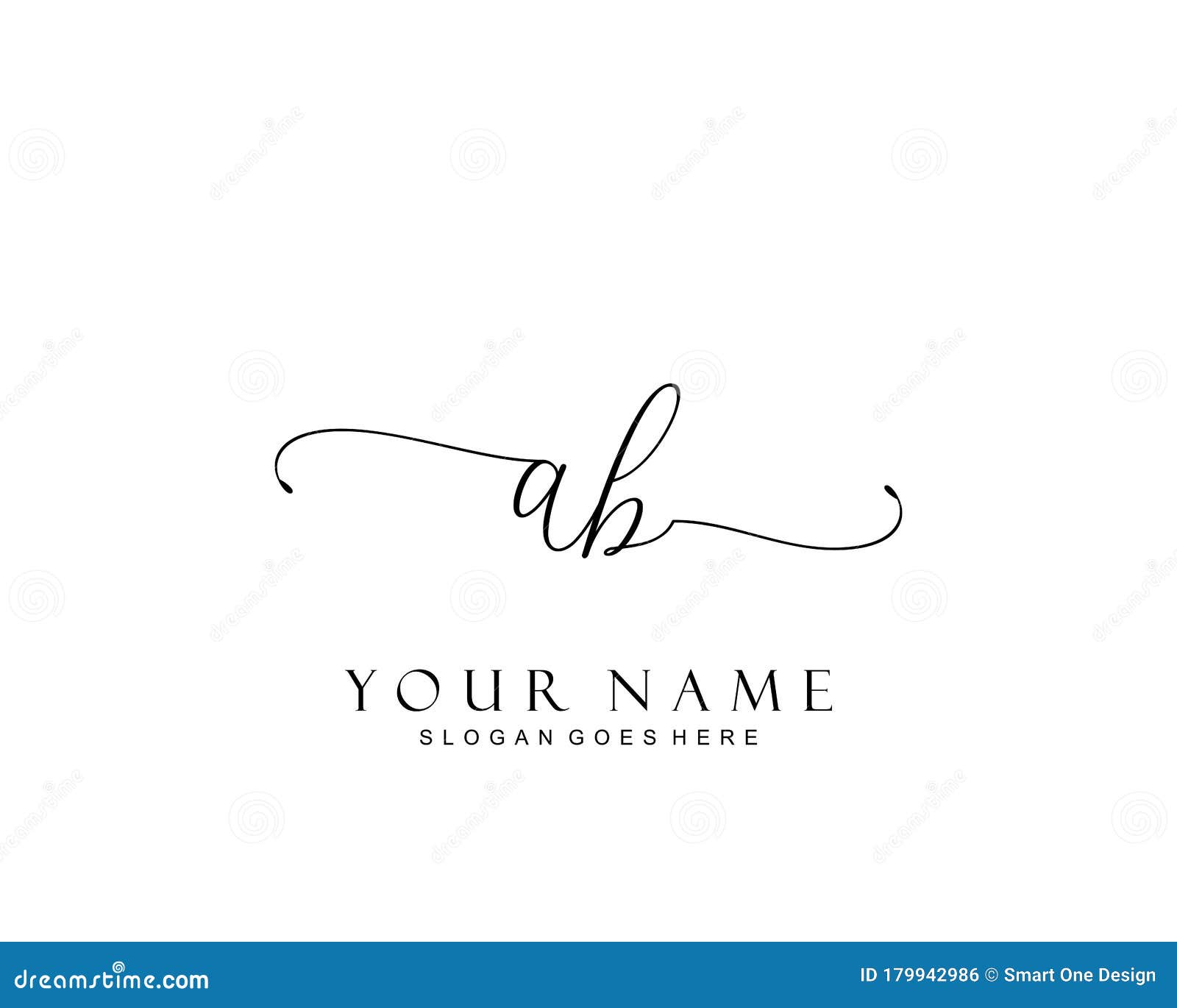 Initial AB Signature Logo Template Vector Stock Vector - Illustration ...