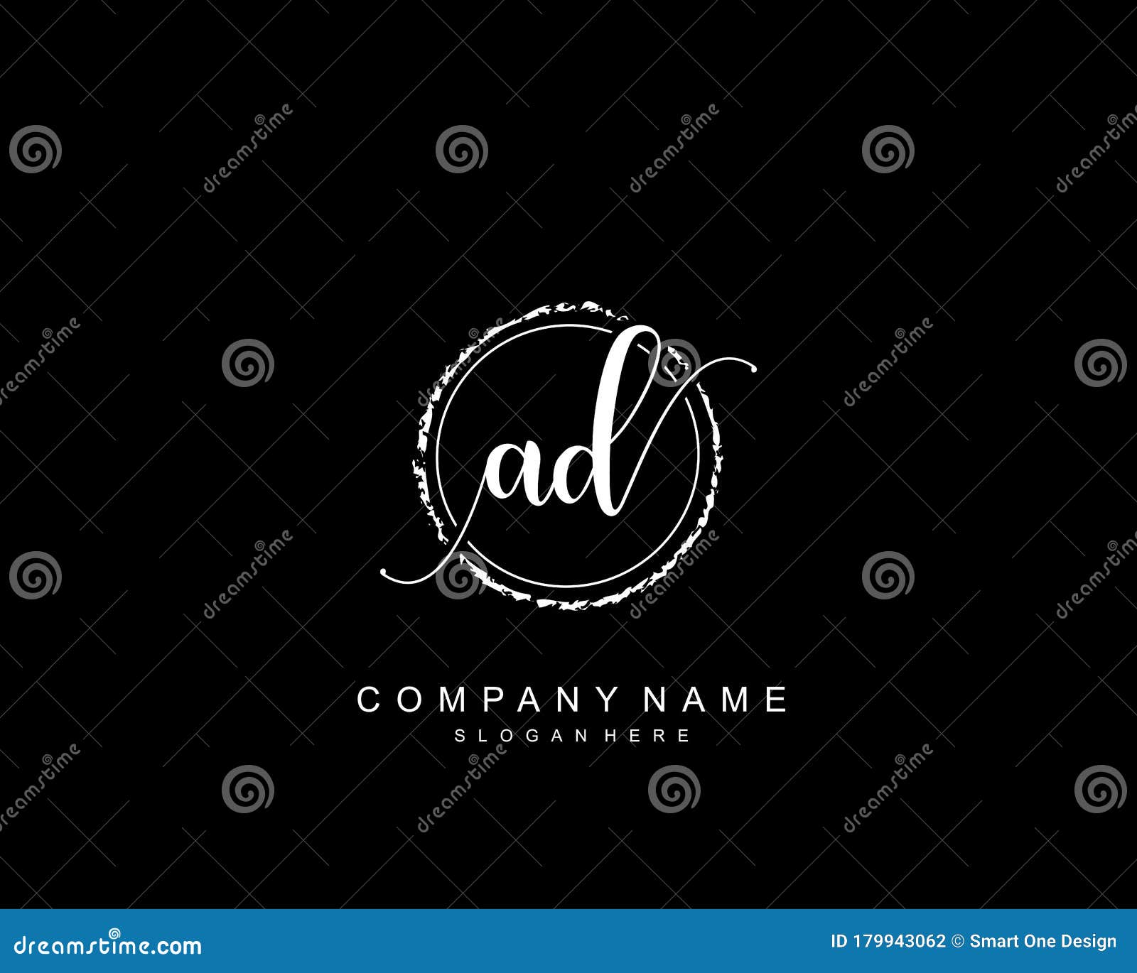 Initial AD Signature Logo Template Vector Stock Vector - Illustration ...