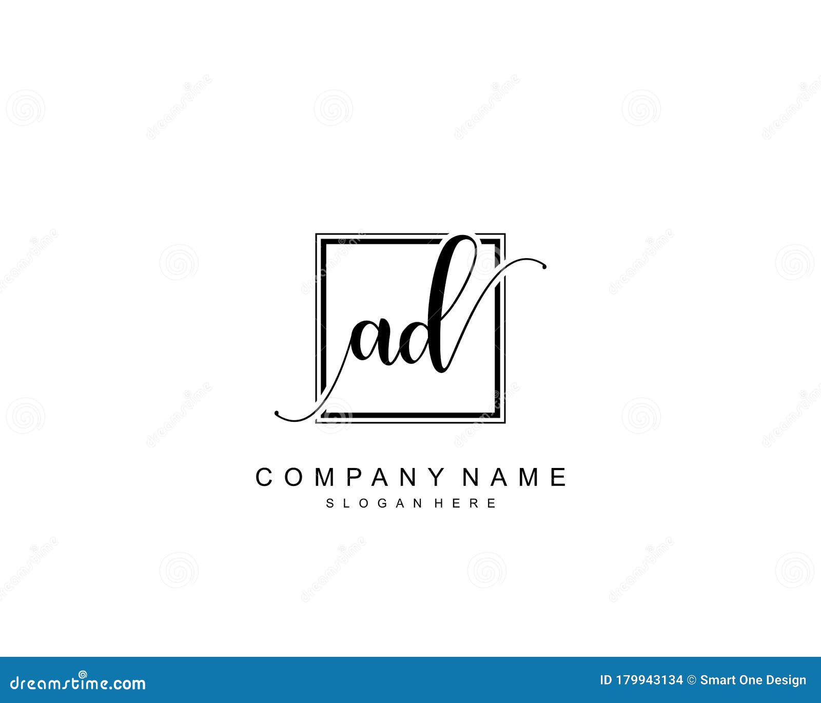 Initial AD Signature Logo Template Vector Stock Vector - Illustration ...