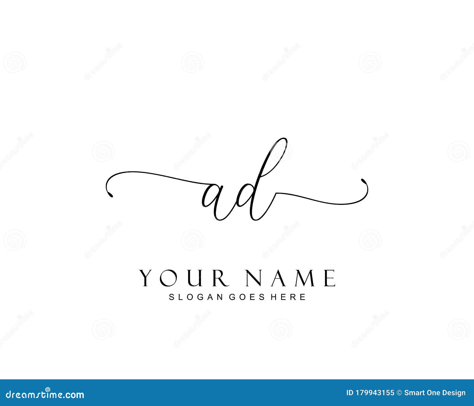 Initial AD Signature Logo Template Vector Stock Vector - Illustration ...