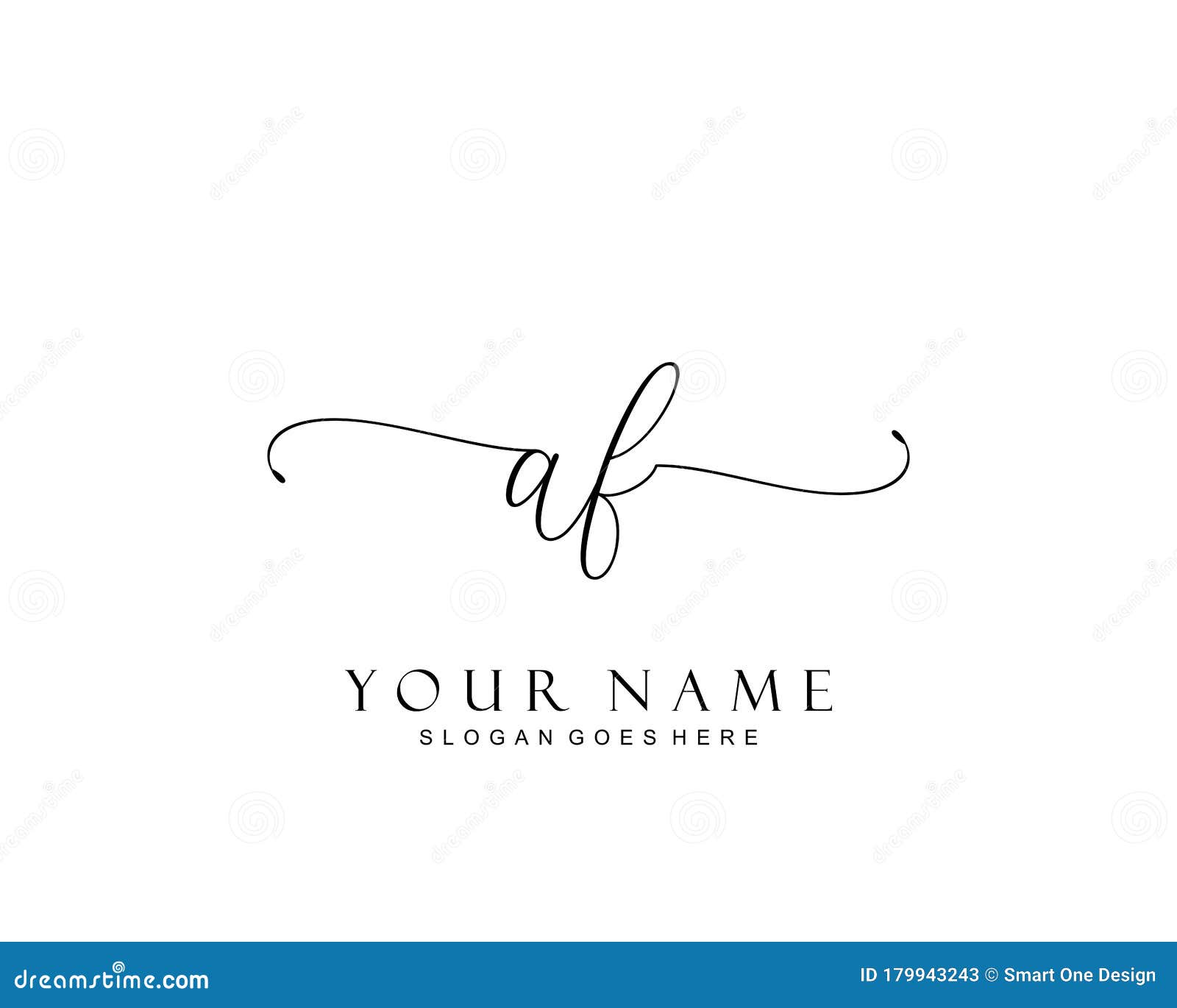 Initial AF Signature Logo Template Vector Stock Vector - Illustration ...