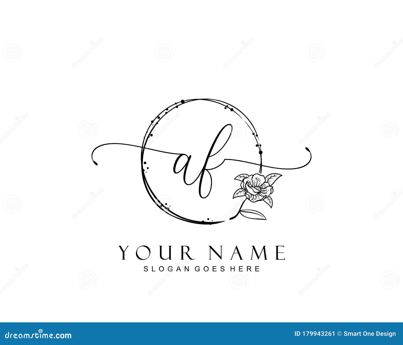 Initial AF Signature Logo Template Vector Stock Vector - Illustration ...