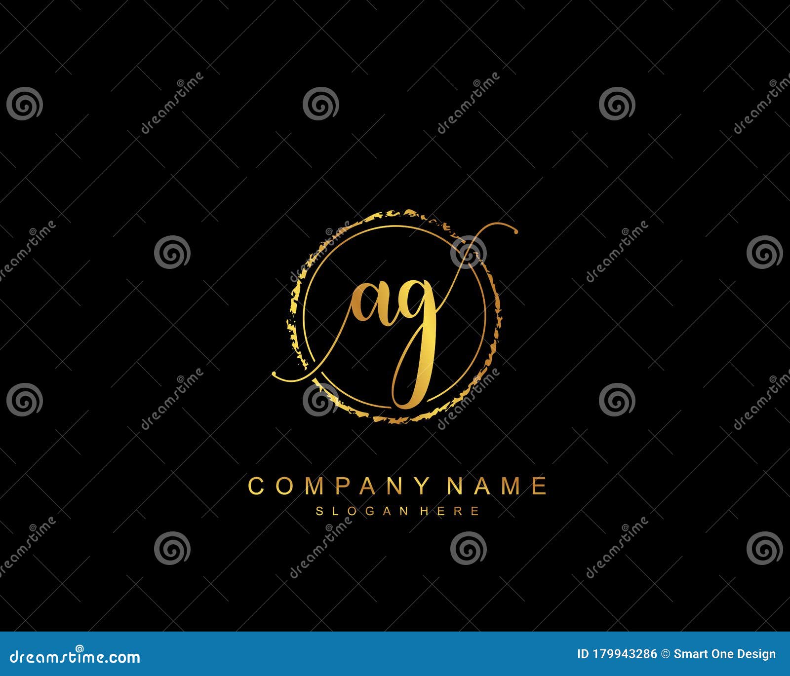 Initial AG Signature Logo Template Vector Stock Vector - Illustration ...