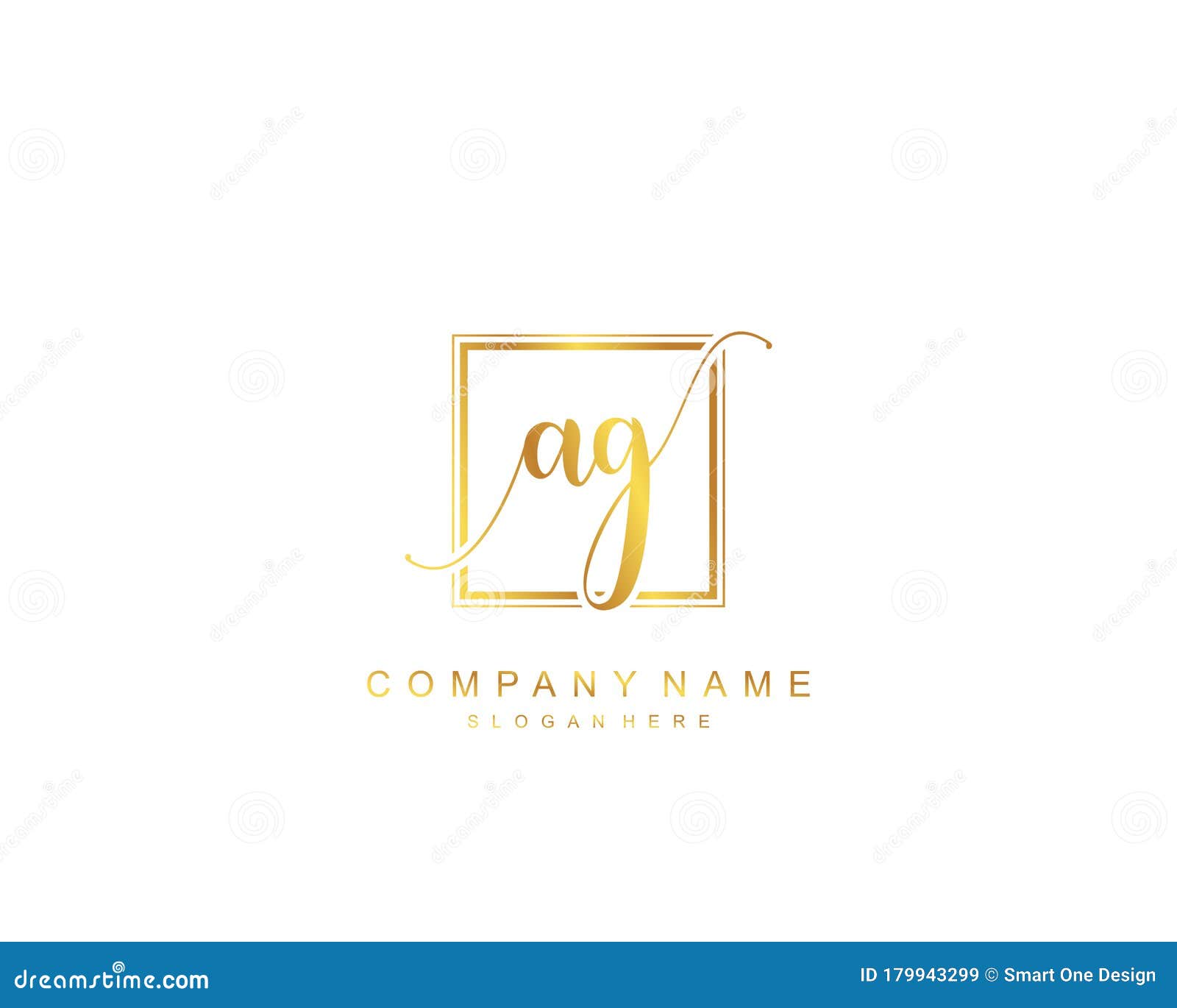 Initial AG Signature Logo Template Vector Stock Vector - Illustration ...