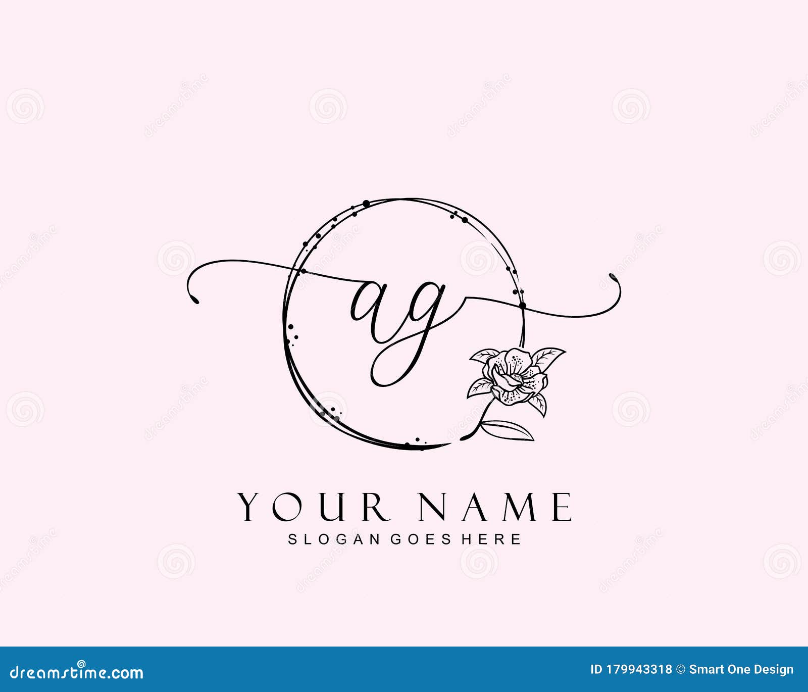 Initial AG Signature Logo Template Vector Stock Vector - Illustration ...