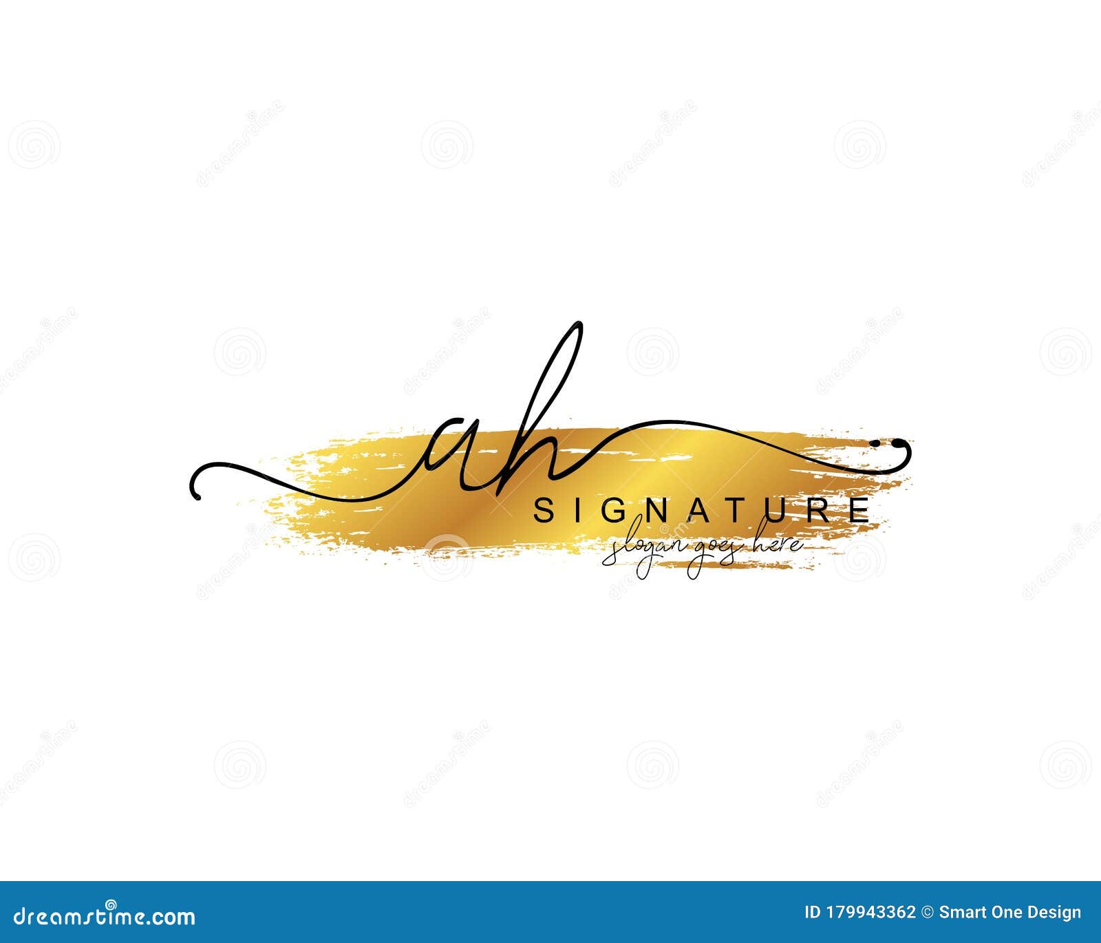Initial AH Signature Logo Template Vector Stock Vector - Illustration ...