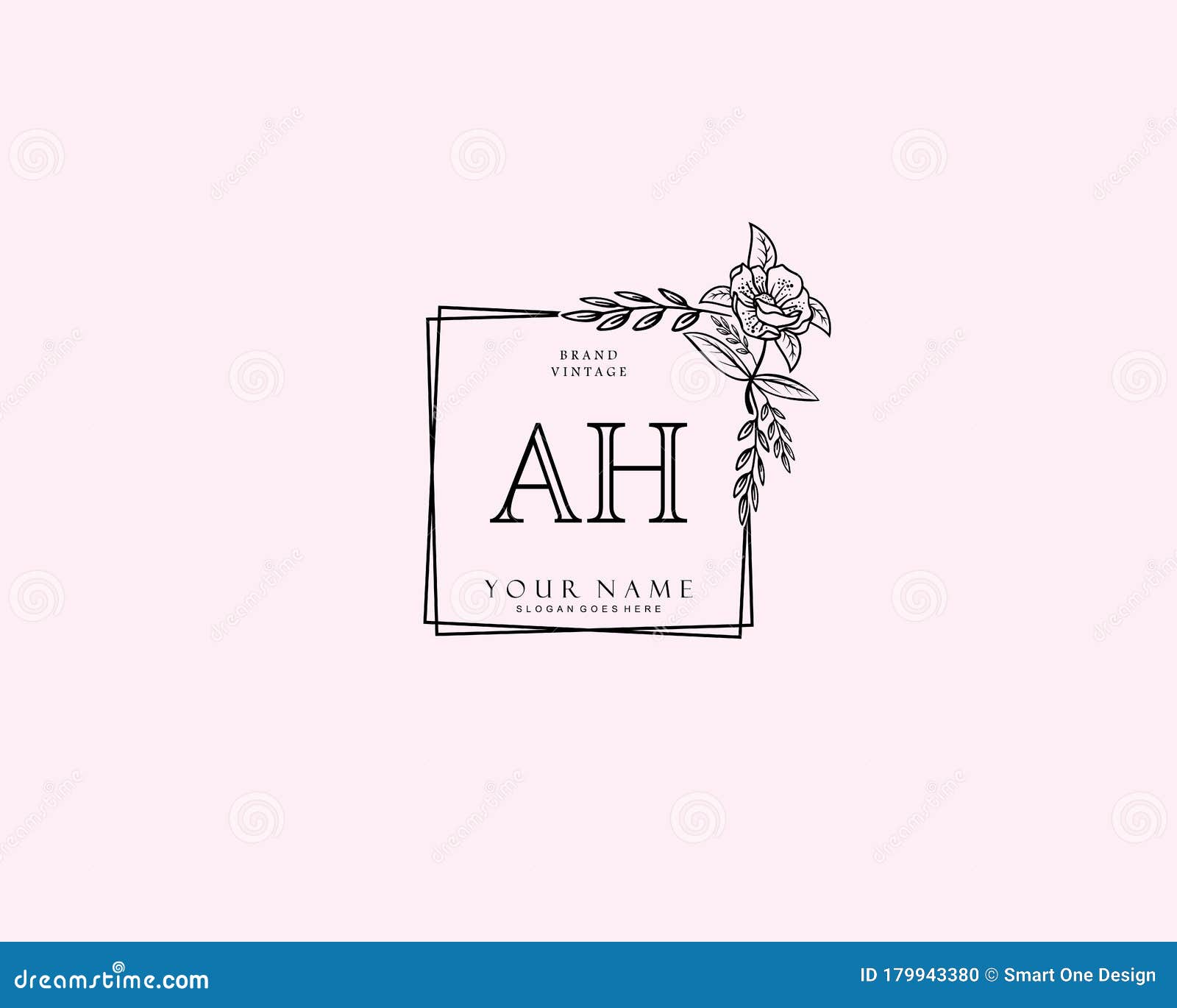 Initial AH Signature Logo Template Vector Stock Vector - Illustration ...