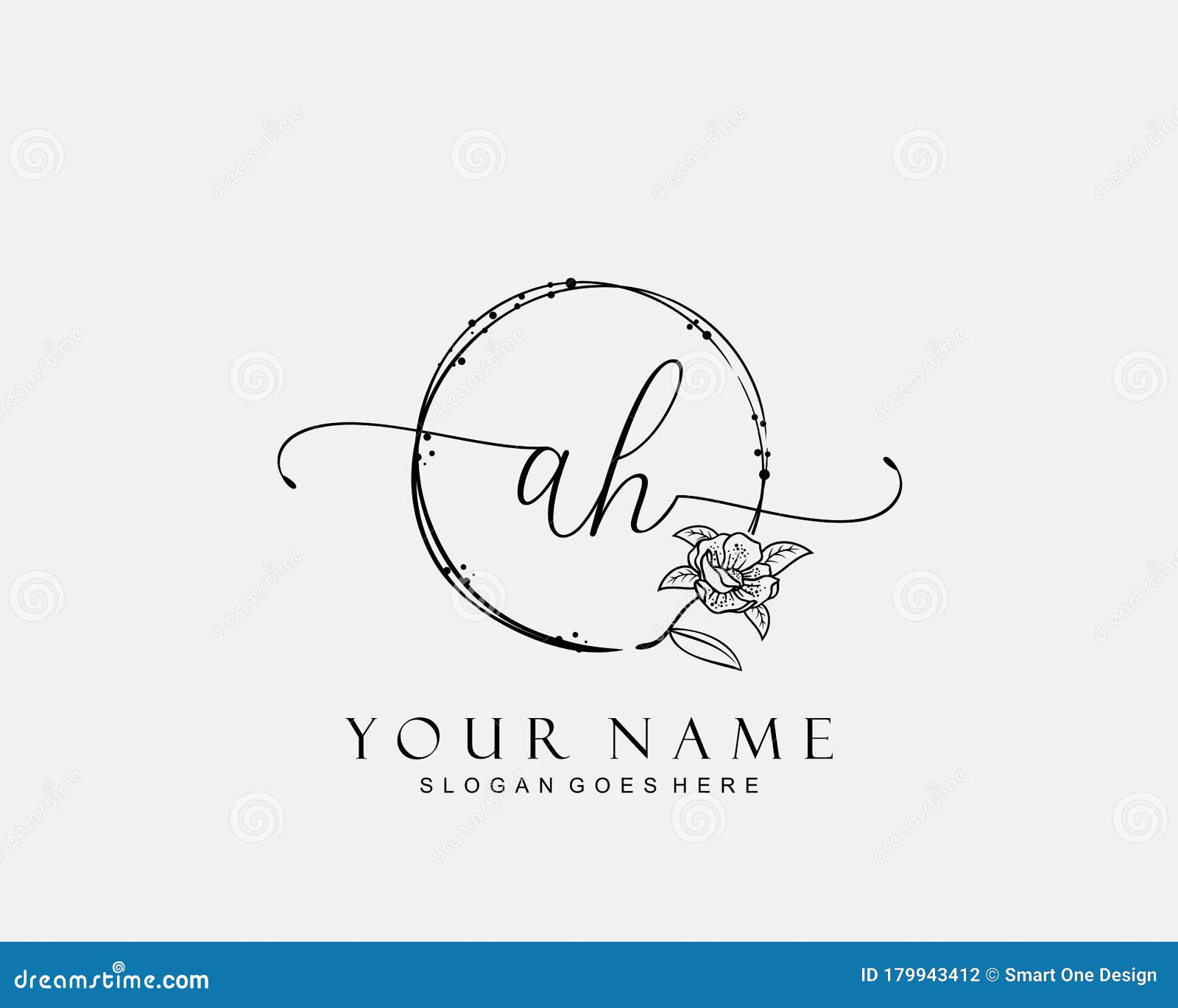 Initial AH Signature Logo Template Vector Stock Vector - Illustration ...