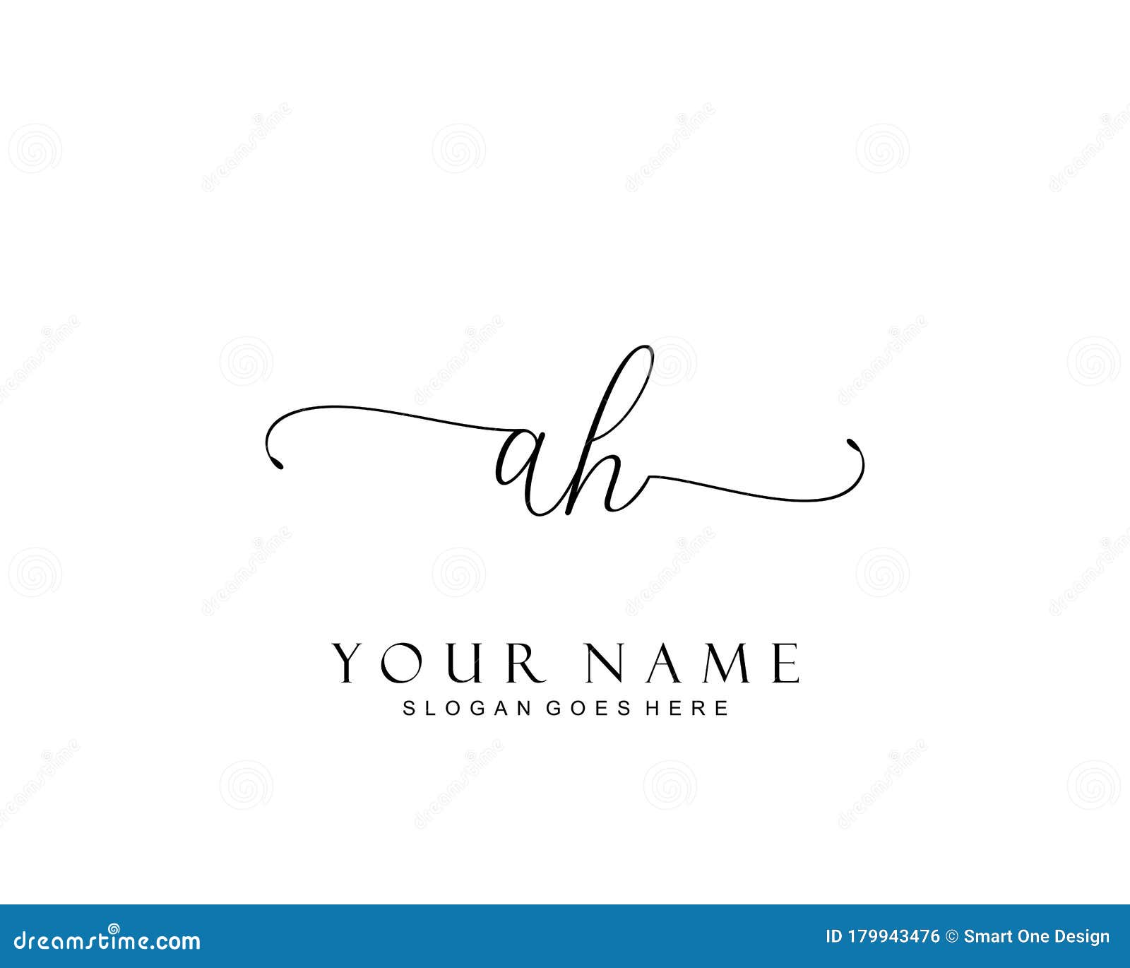 Initial AH Signature Logo Template Vector Stock Vector - Illustration ...