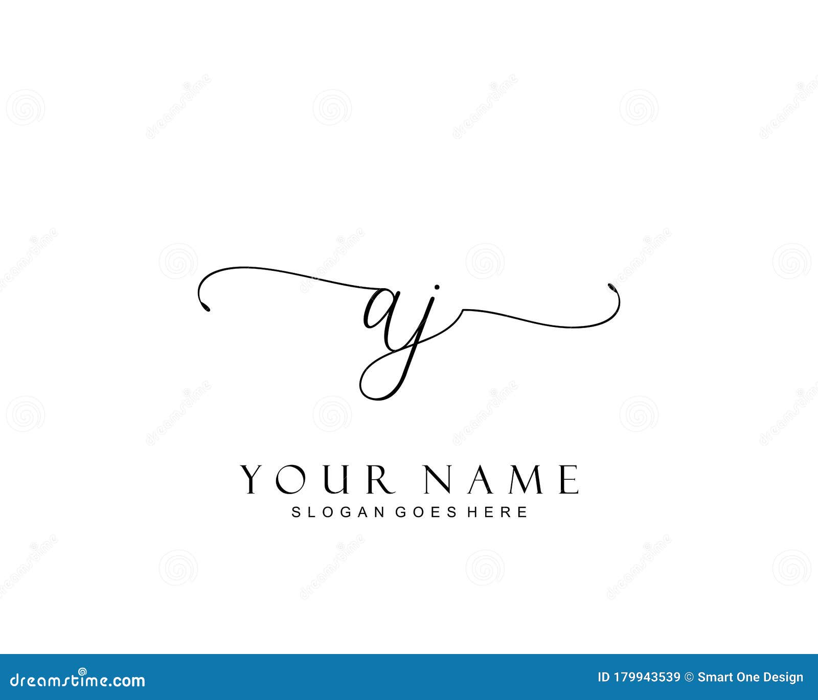 Initial AJ Signature Logo Template Vector Stock Vector - Illustration ...