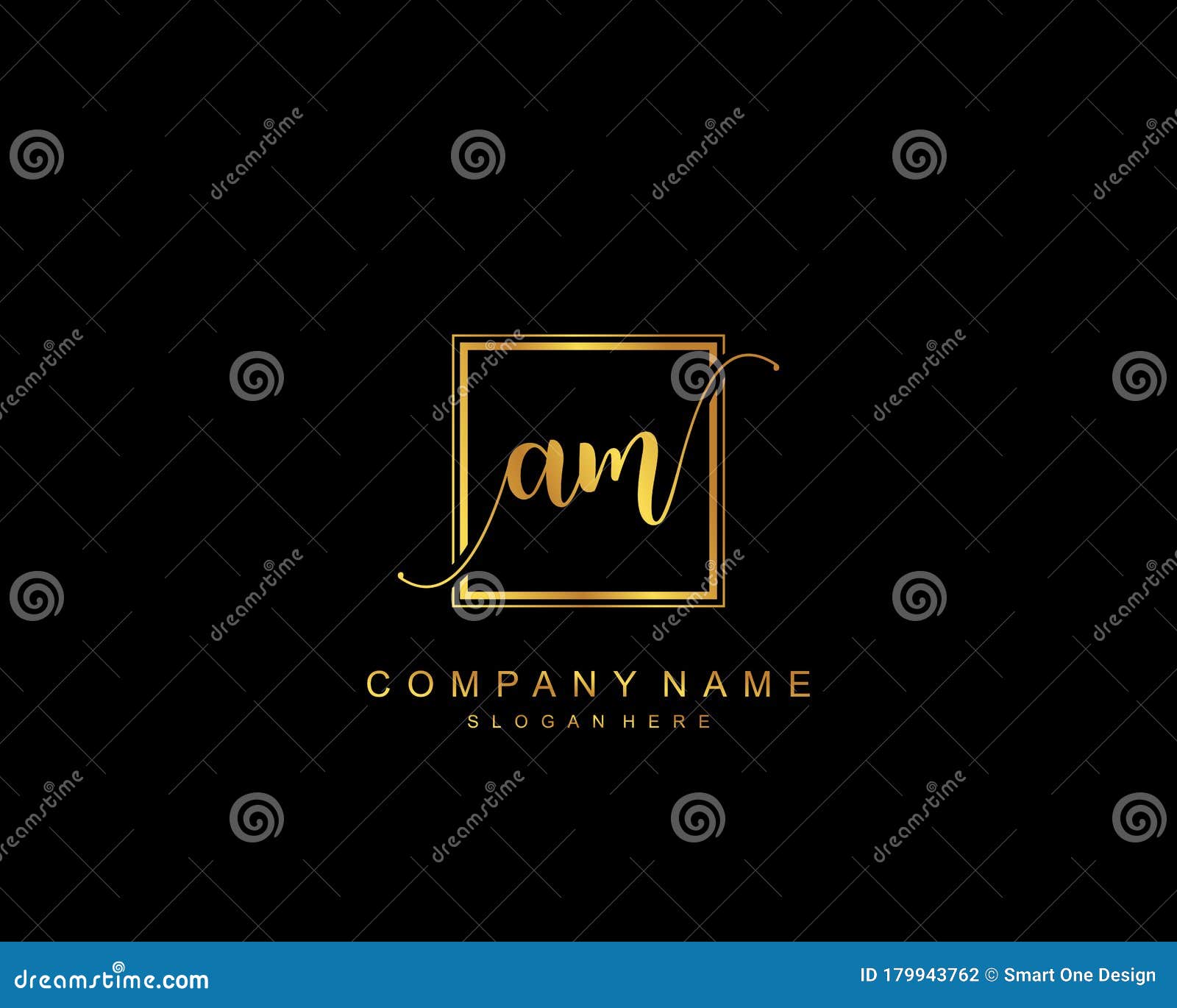 Initial am Signature Logo Template Vector Stock Vector - Illustration ...
