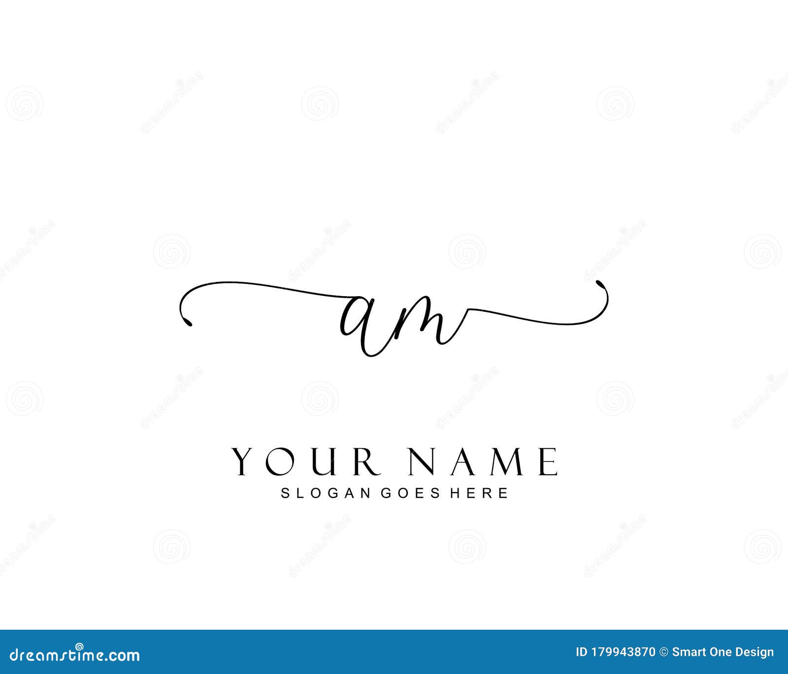 Initial am Signature Logo Template Vector Stock Vector - Illustration ...