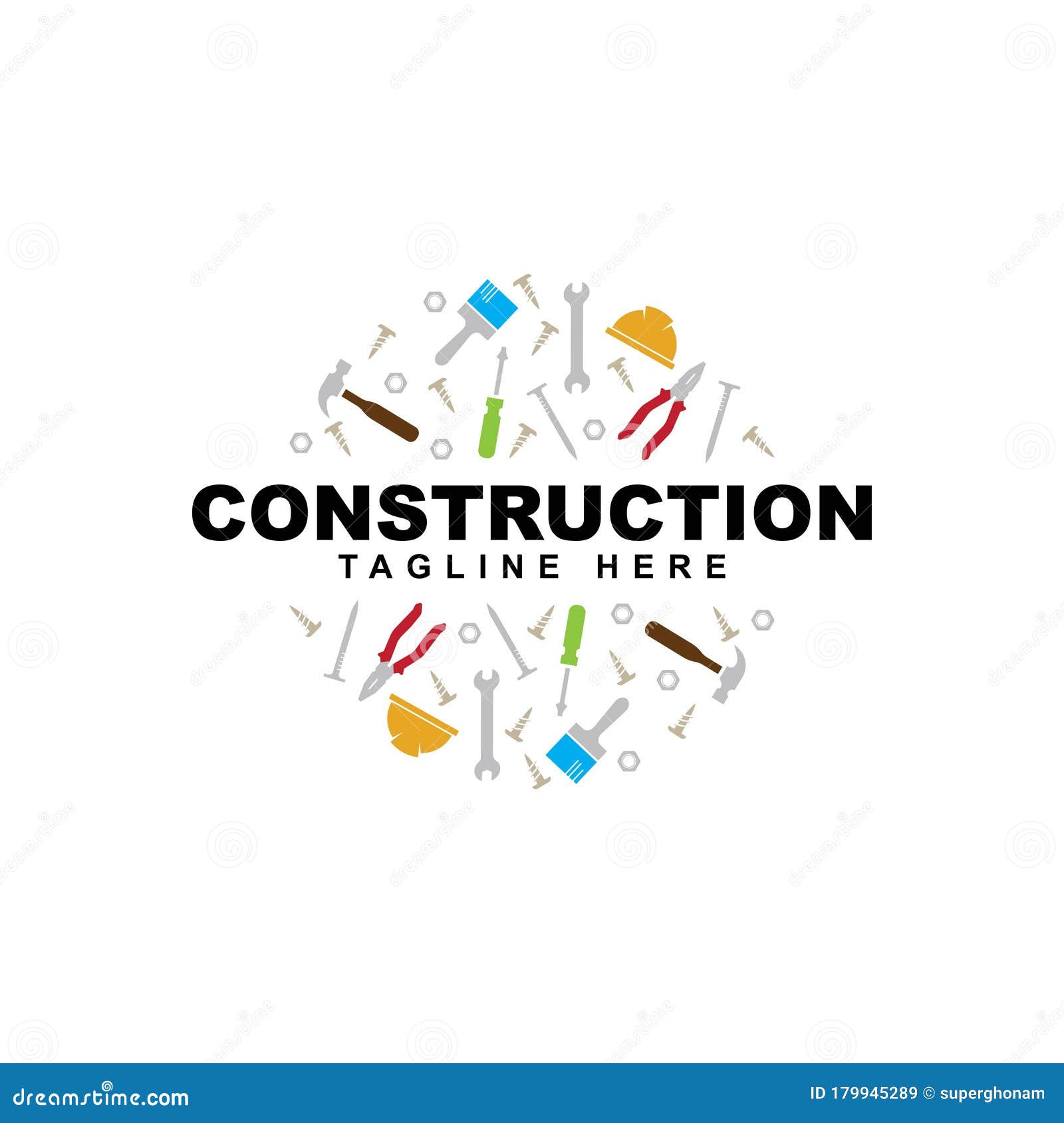 Hand tools vector symbol stock vector. Illustration of paint - 179945289