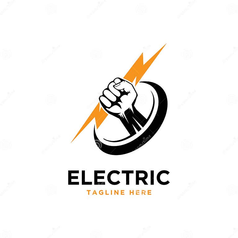 Electric Logo Design Vector Template Stock Vector - Illustration of ...