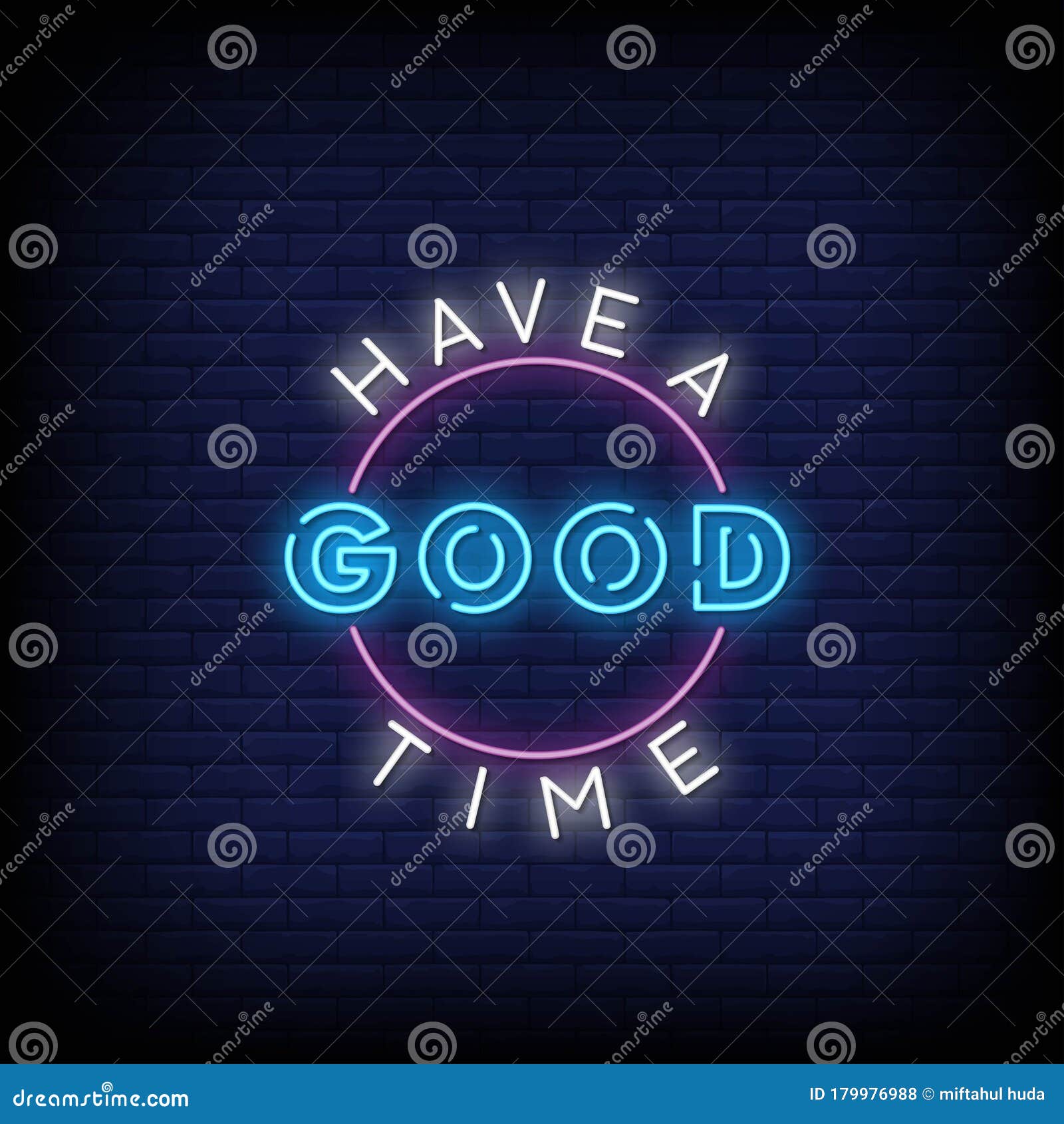 Have a Good Time Neon Signs Style Text Vector Stock Vector ...