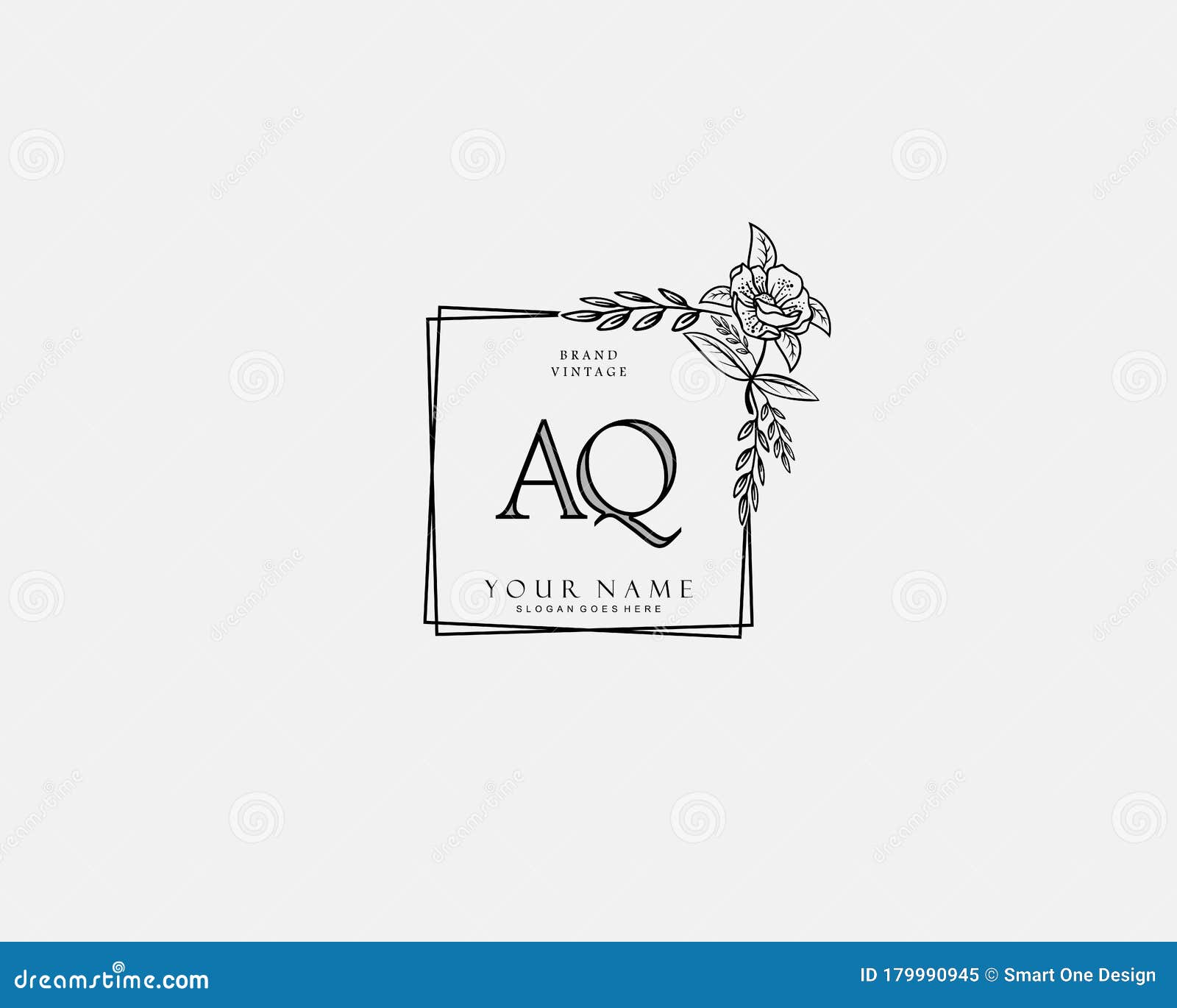 Initial AQ Signature Logo Template Vector Stock Vector - Illustration ...
