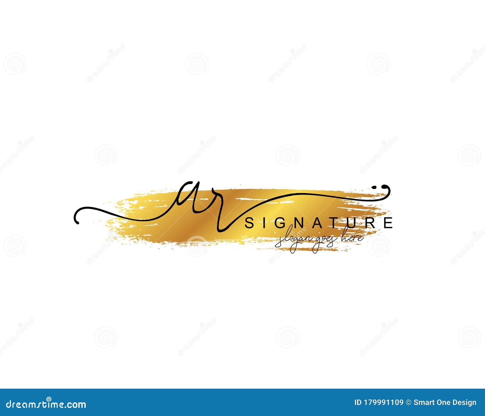 Initial AR Signature Logo Template Vector Stock Vector - Illustration ...