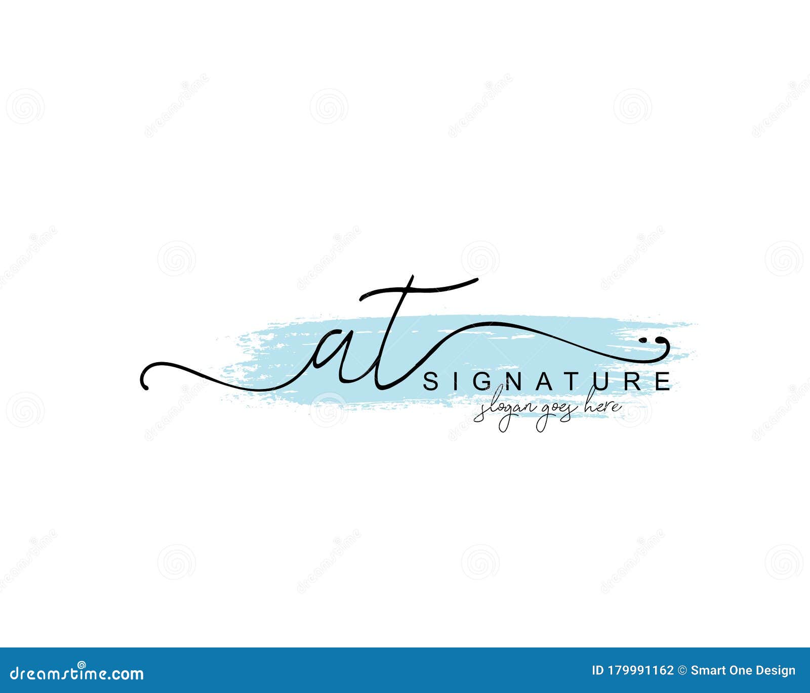 Initial at Signature Logo Template Vector Stock Illustration ...
