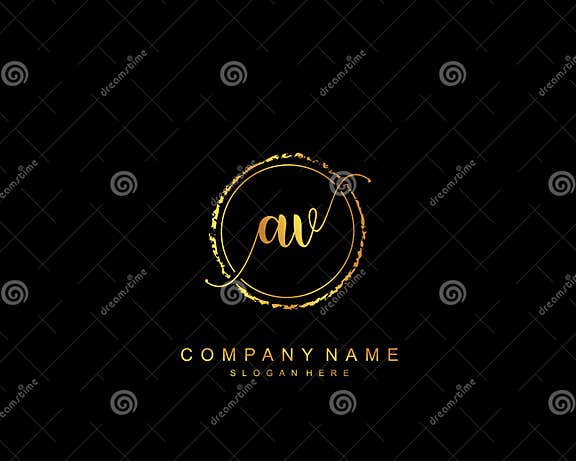 Initial AV Signature Logo Template Vector Stock Vector - Illustration ...