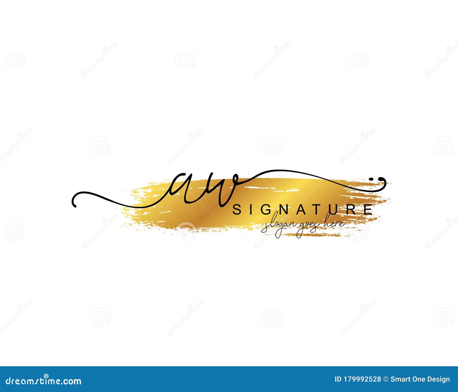 Initial AW Signature Logo Template Vector Stock Vector - Illustration ...