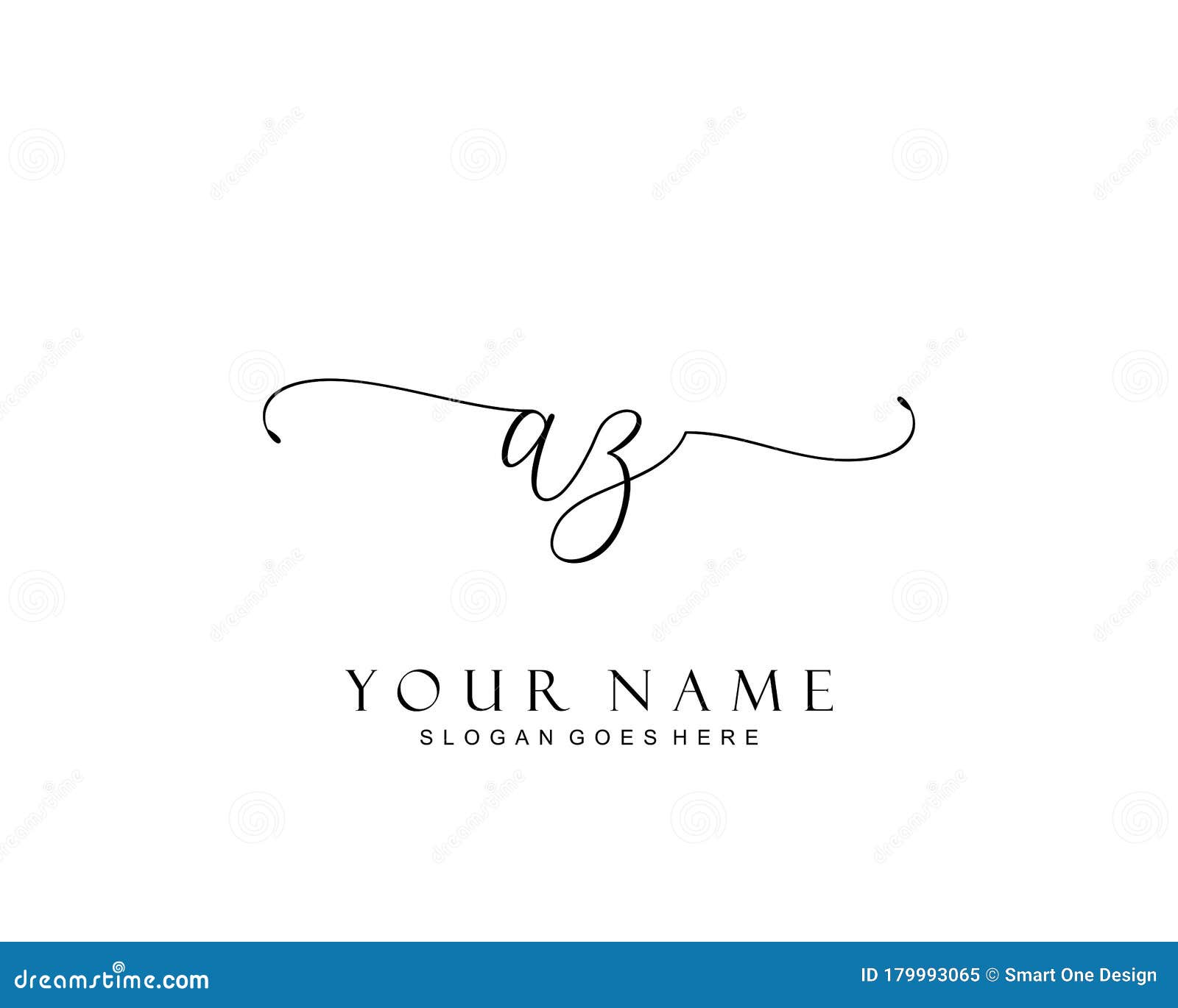 Initial AZ Signature Logo Template Vector Stock Vector - Illustration ...