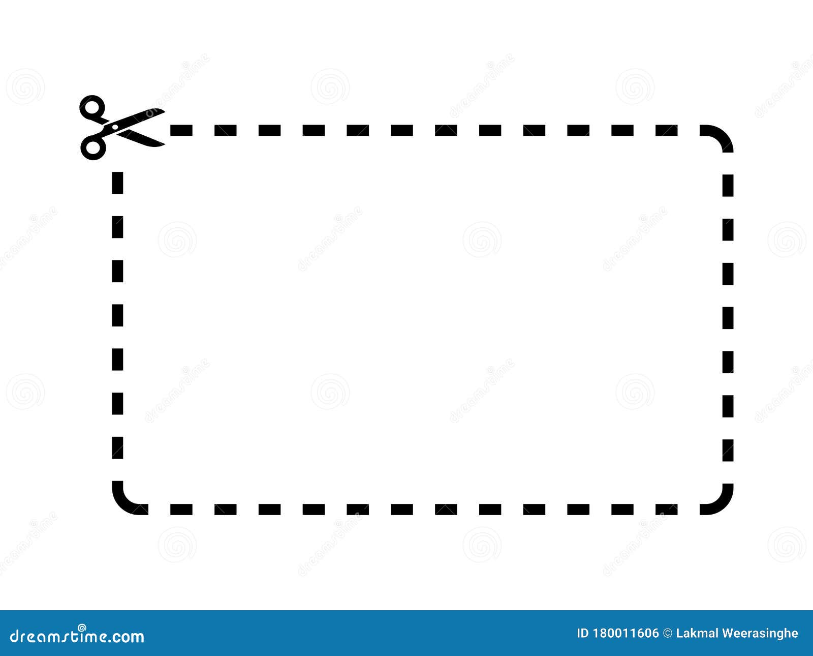 Rectangle Shape Outline Green Stroke Circle Symbol Vector ...