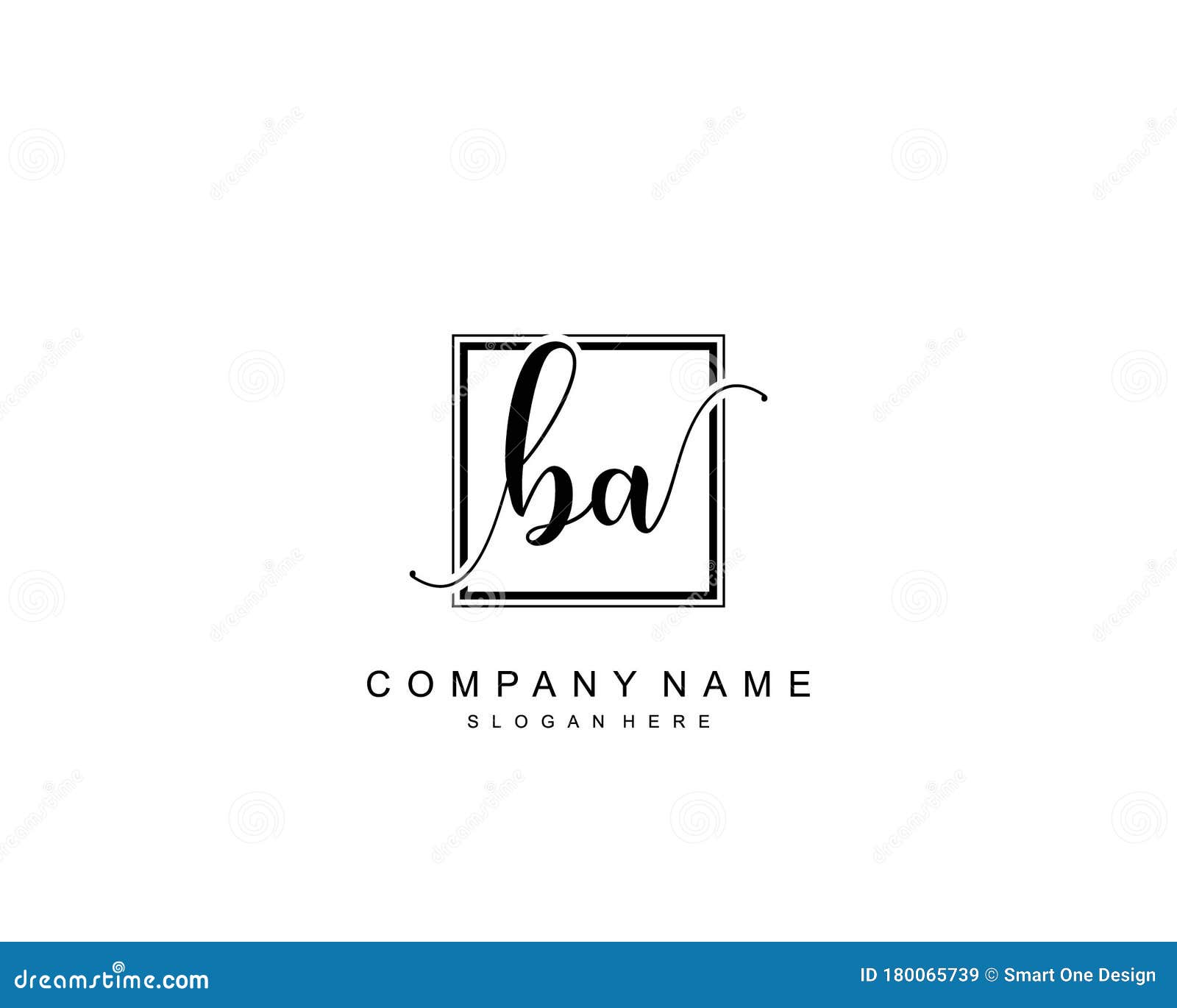 Initial BA Signature Logo Template Vector Stock Vector - Illustration ...