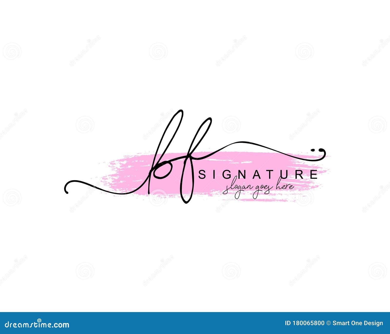 Initial BF Signature Logo Template Vector Stock Vector - Illustration ...